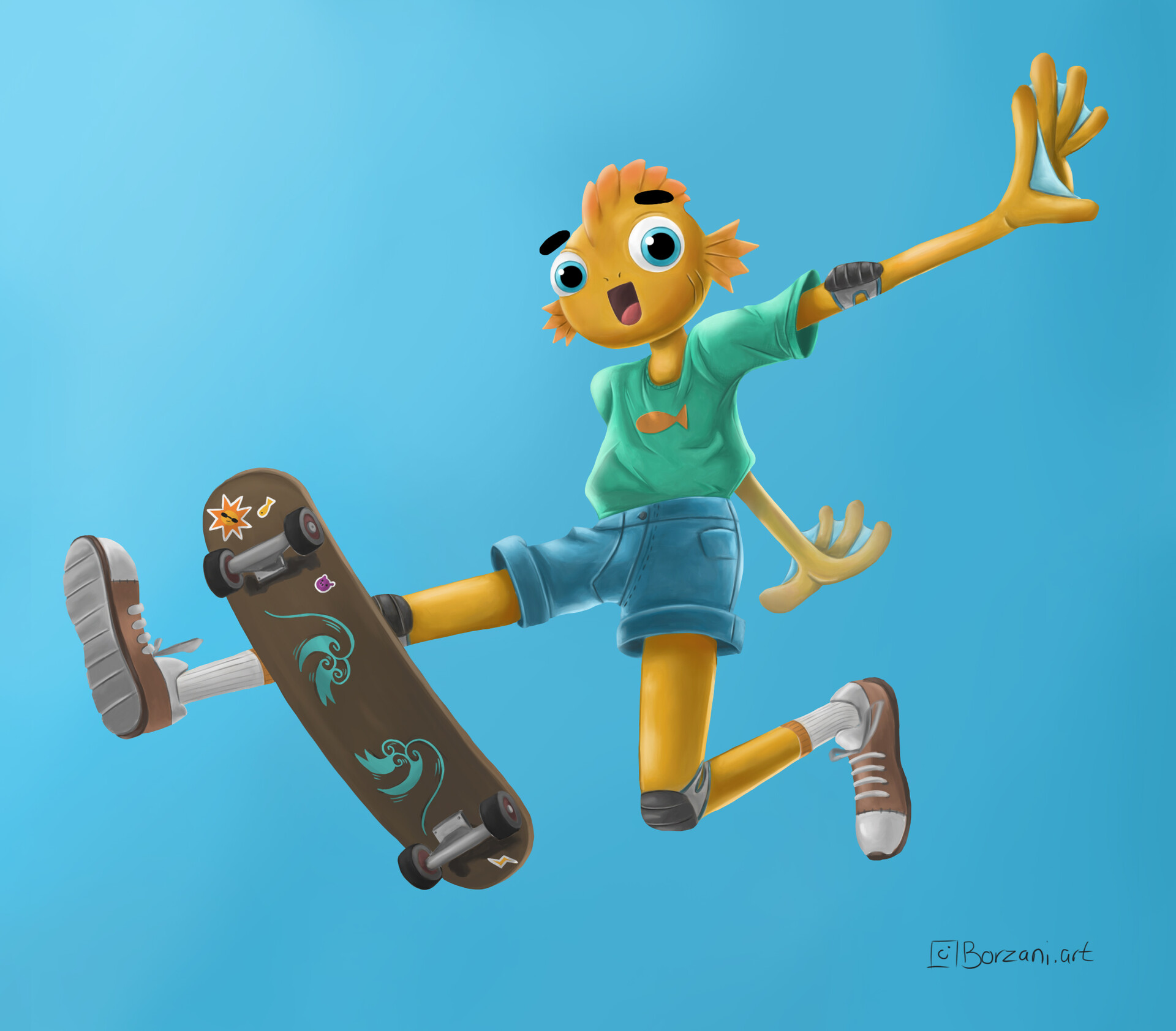 ArtStation - Skater Fish