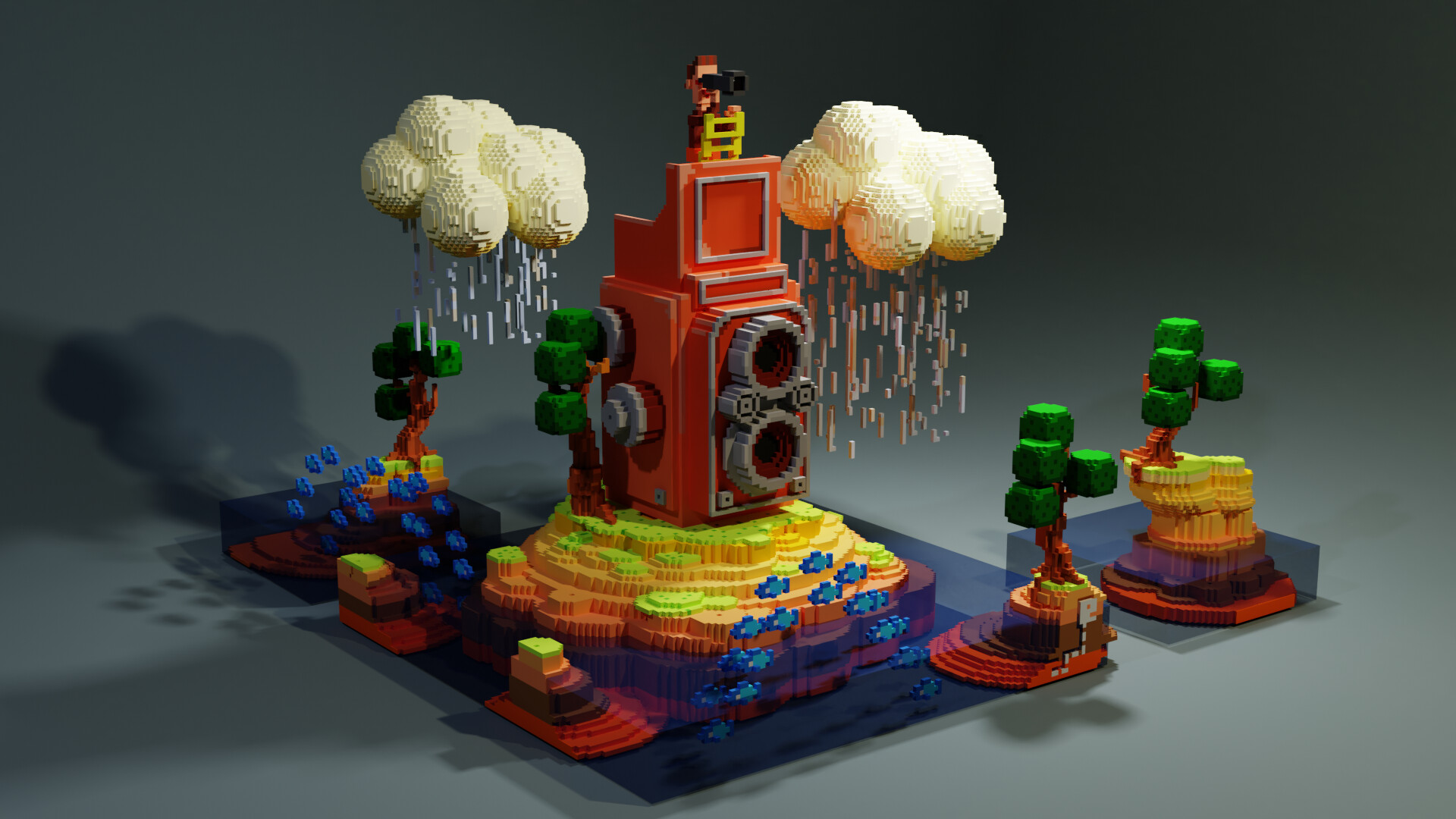 ArtStation - Camera Guy Voxel Art