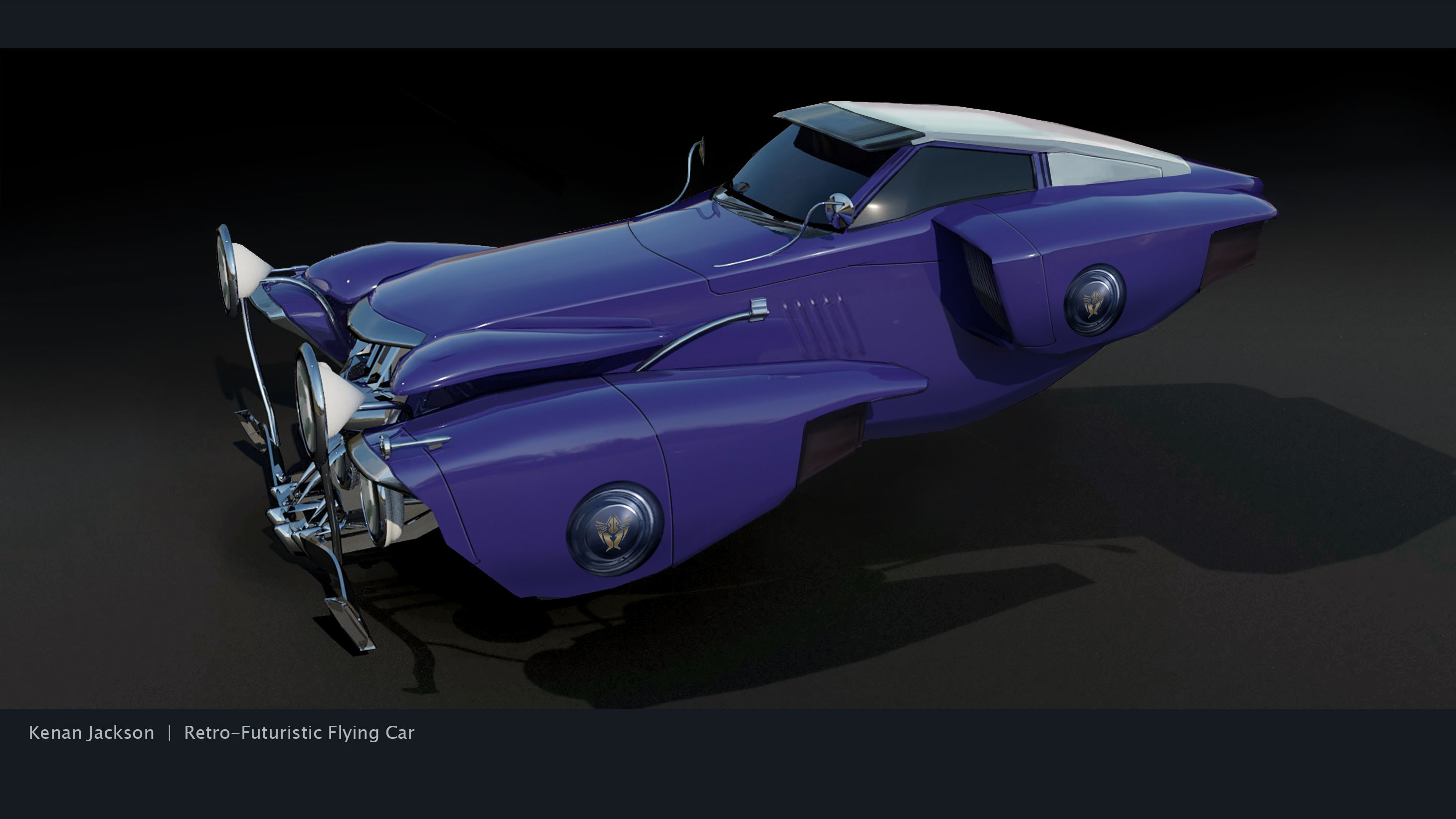 Kenan Jackson - retro-futuristic flying car concept