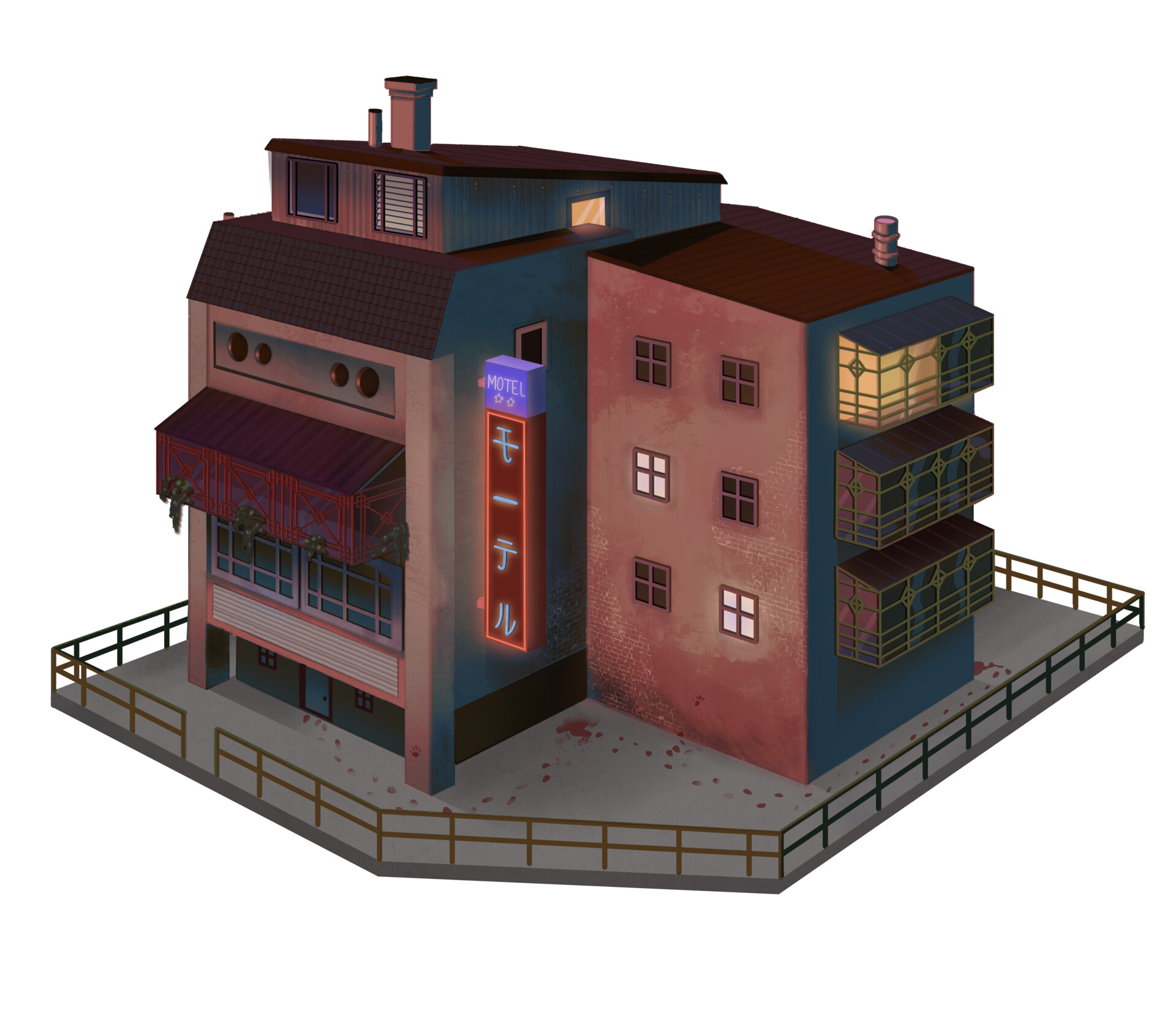 ArtStation - Shady Motel Design