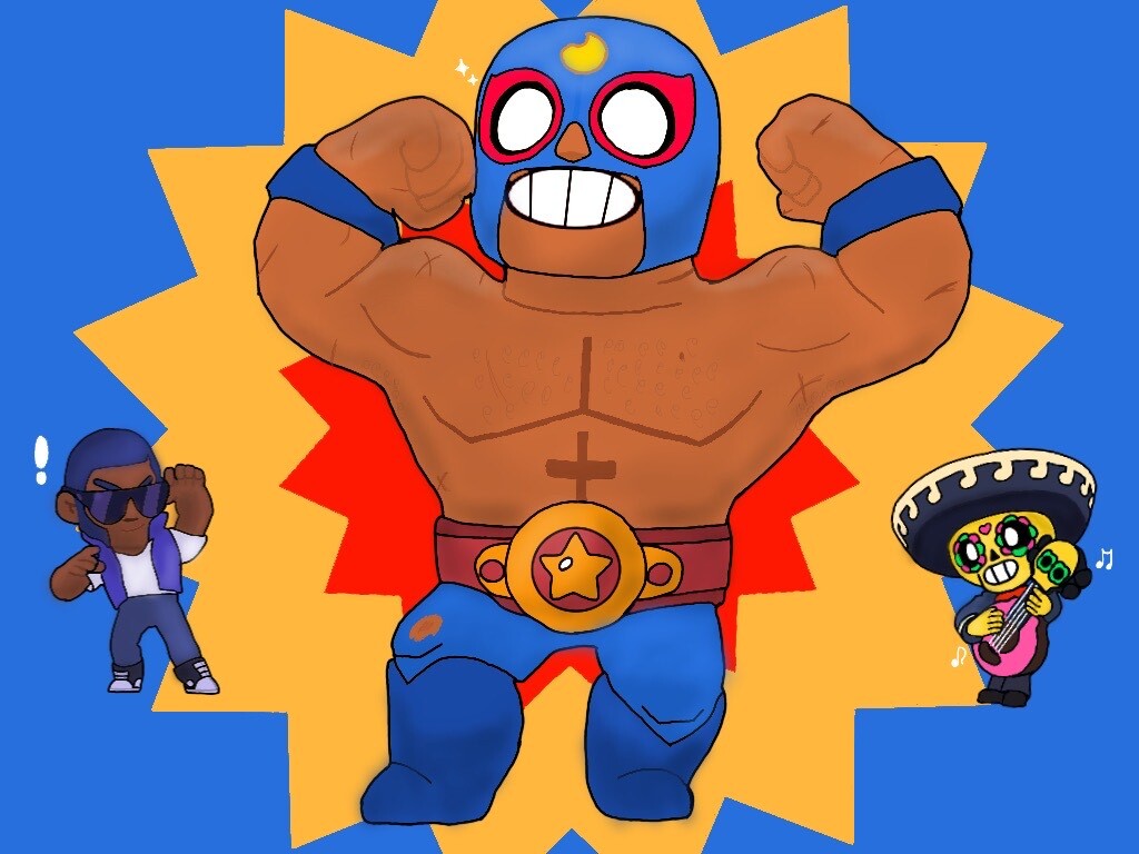 how to draw el primo from brawl stars