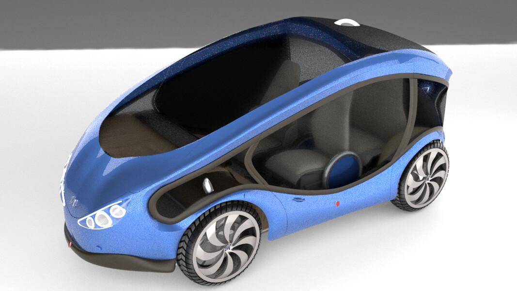 ArtStation - developing 3d model - Autonomous car