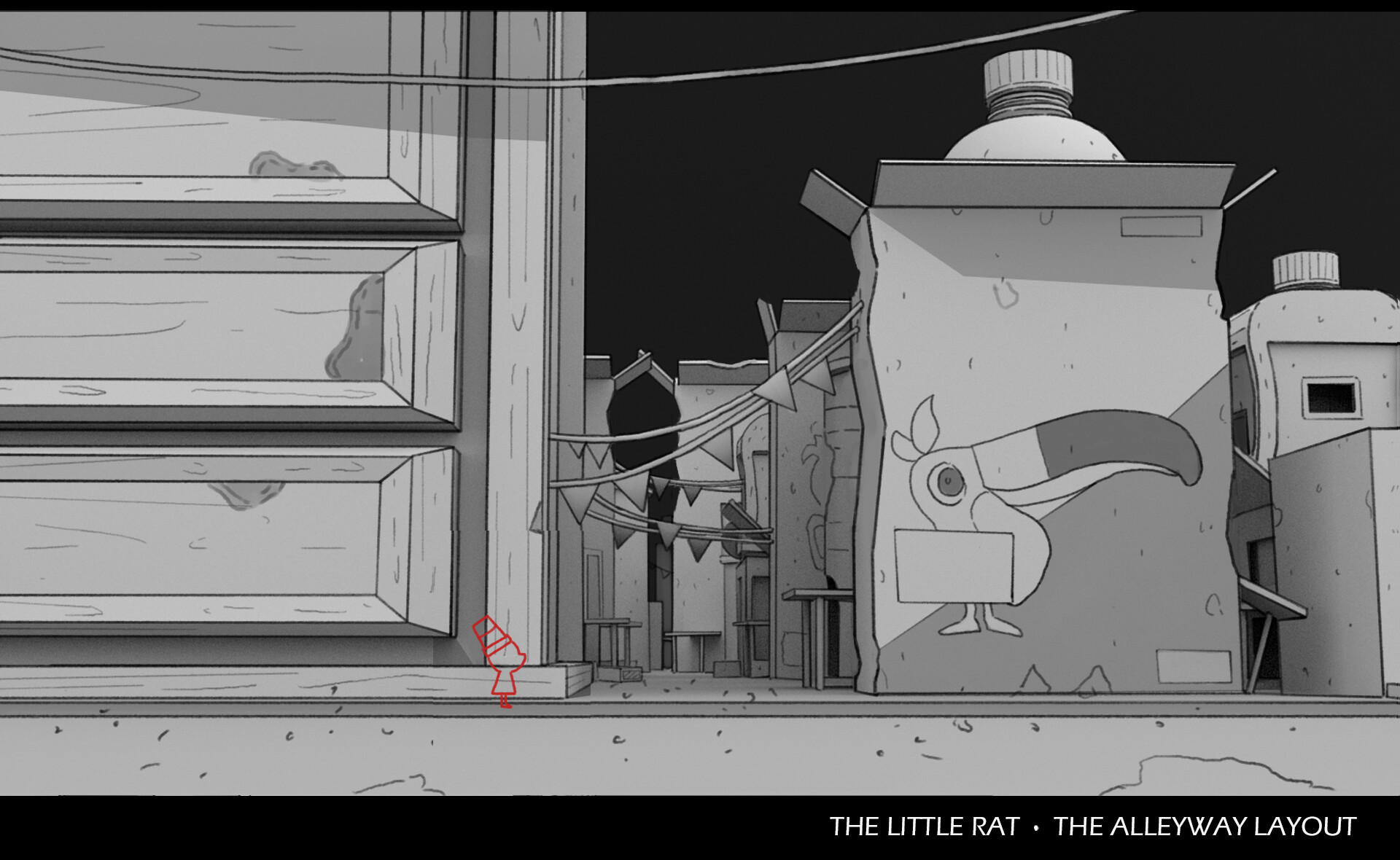 ArtStation - The Little Rat: Alleyway Layout