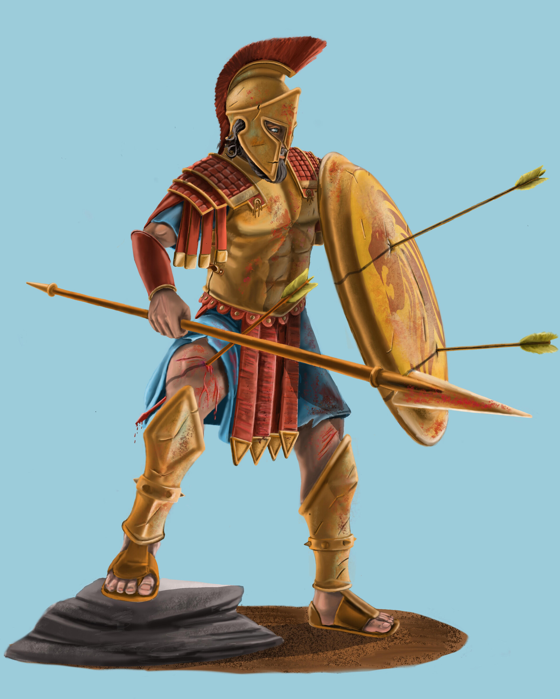 ArtStation - Battle Hardened Hoplite