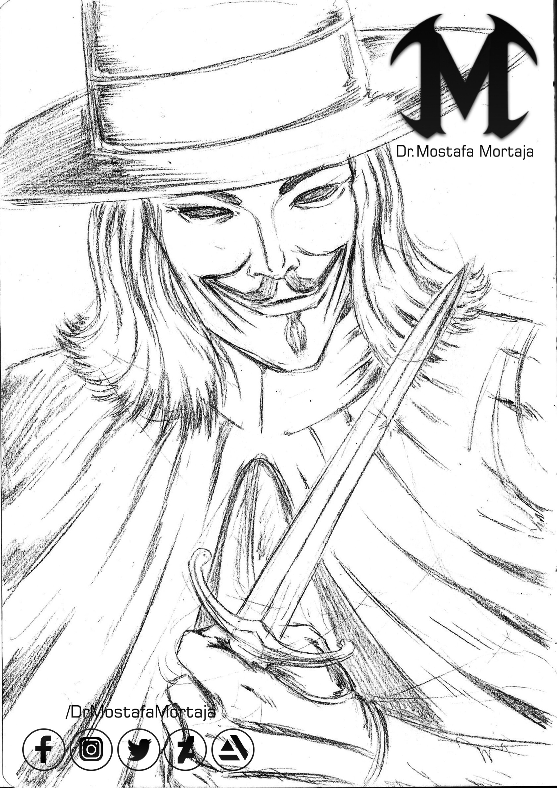 v for vendetta coloring pages