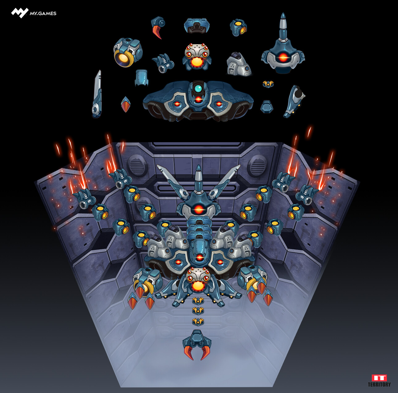 ArtStation - Boss enemy for HAWK: Freedom squadron.