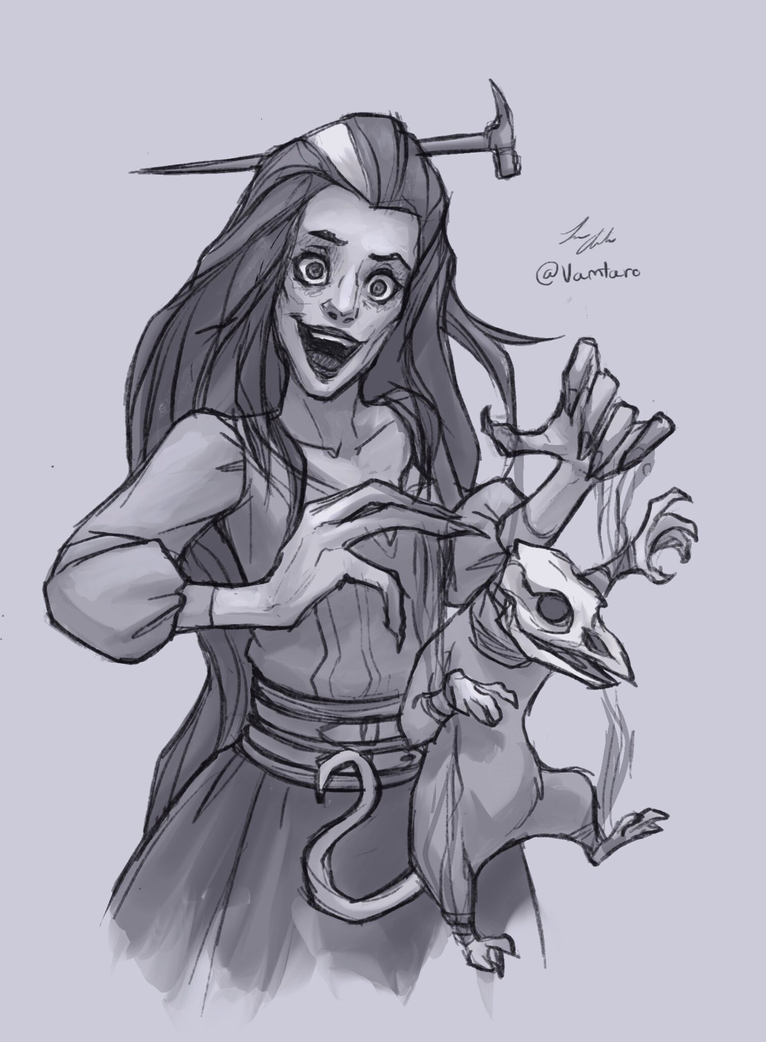 ArtStation - Laudna and Pate - Sketch