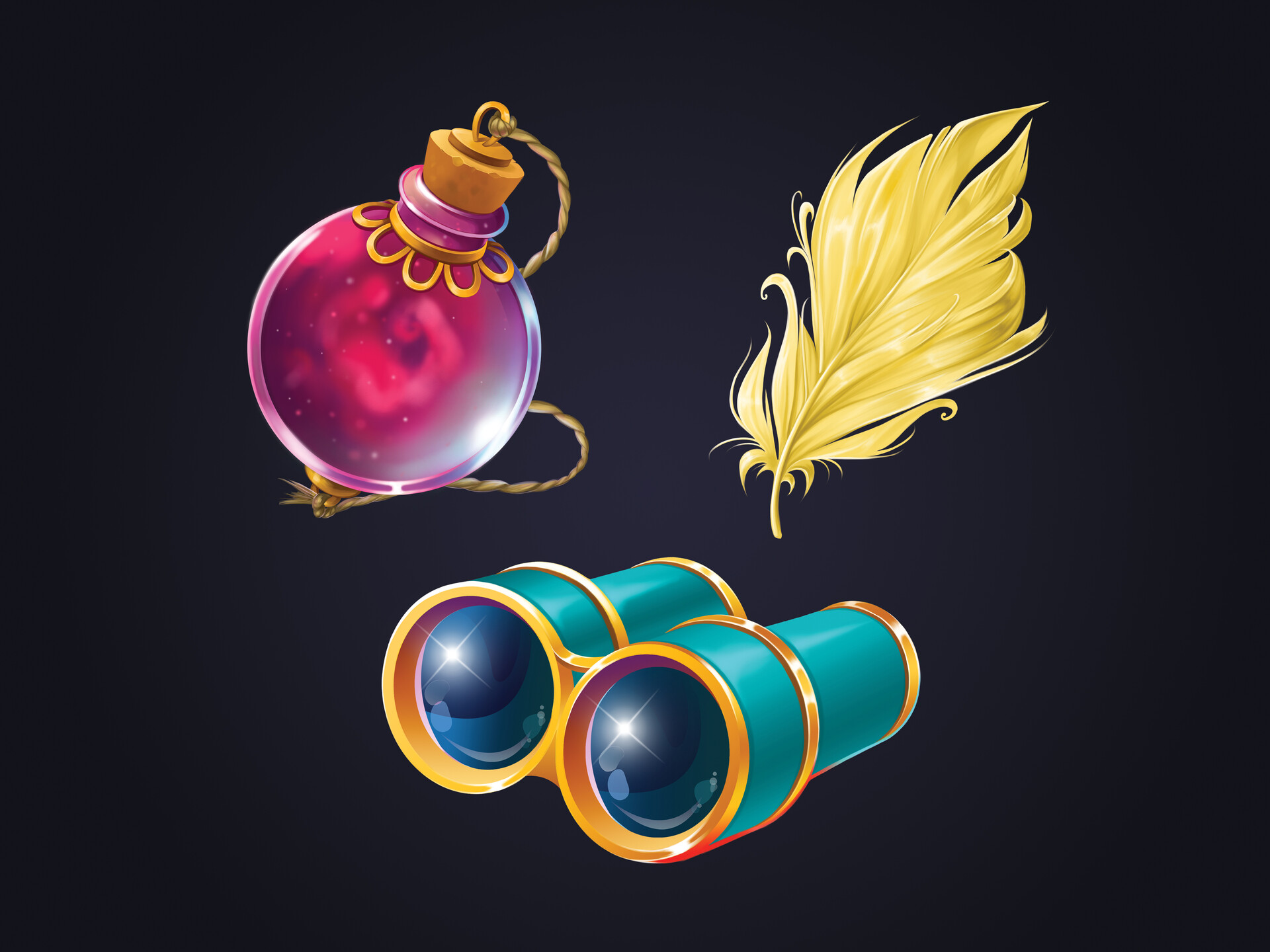 ArtStation - Glamour fancy icons