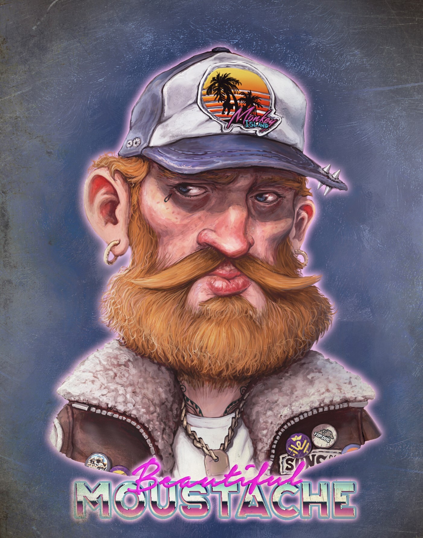 ArtStation - beautiful moustache