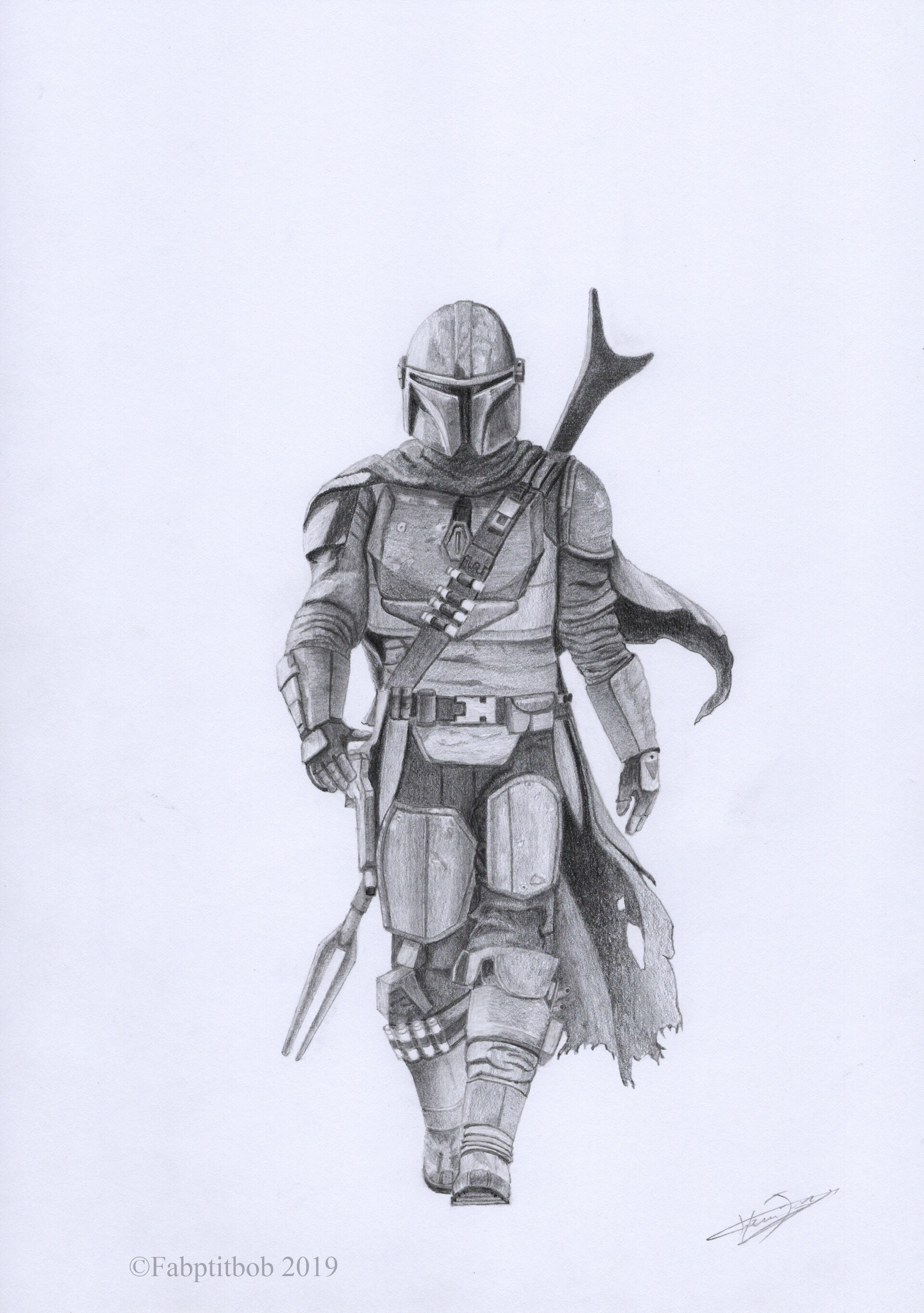 Drawing & Illustration Marker drawing A4. The mandalorian Art ...