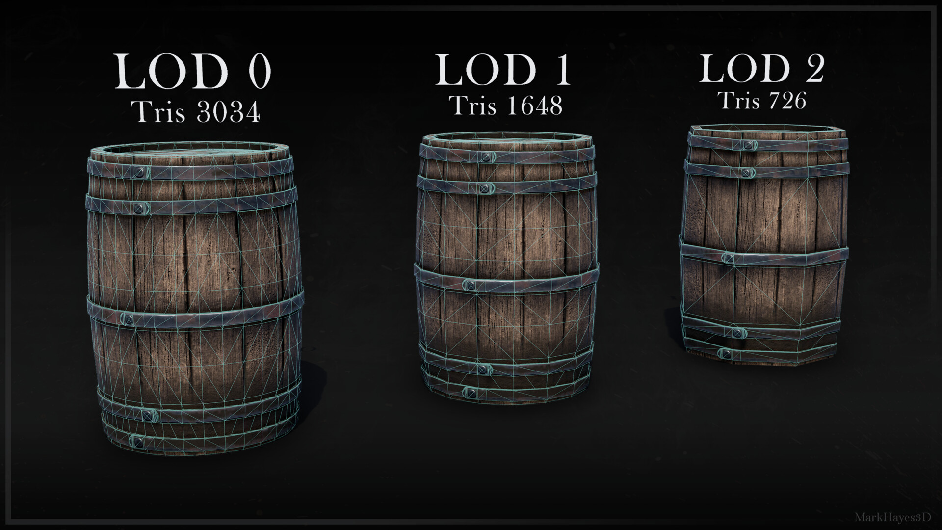 Mark Hayes - Old Wooden Props - Trim Sheet & Masks Workflow with LODs