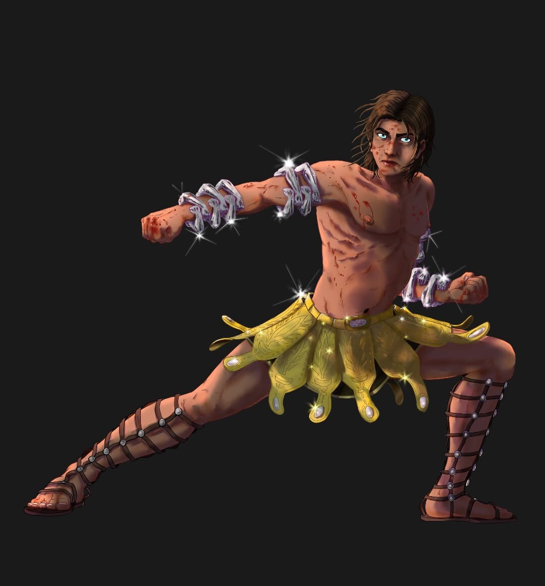 ArtStation - Action posing ennius oc comission done for lucas chavez