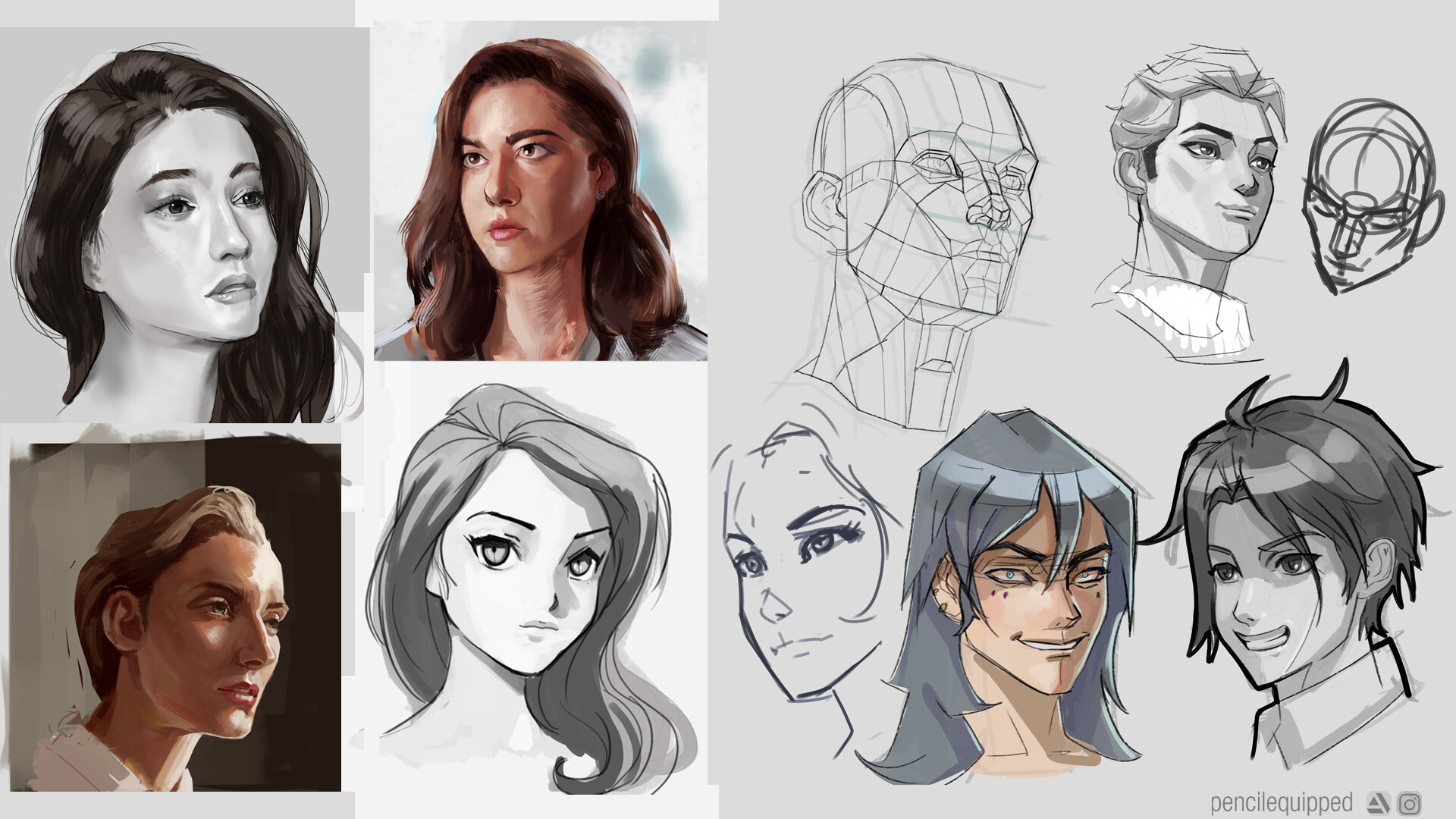 Pencil Equipped - Concepts, Creatures and More - Portrait Studies