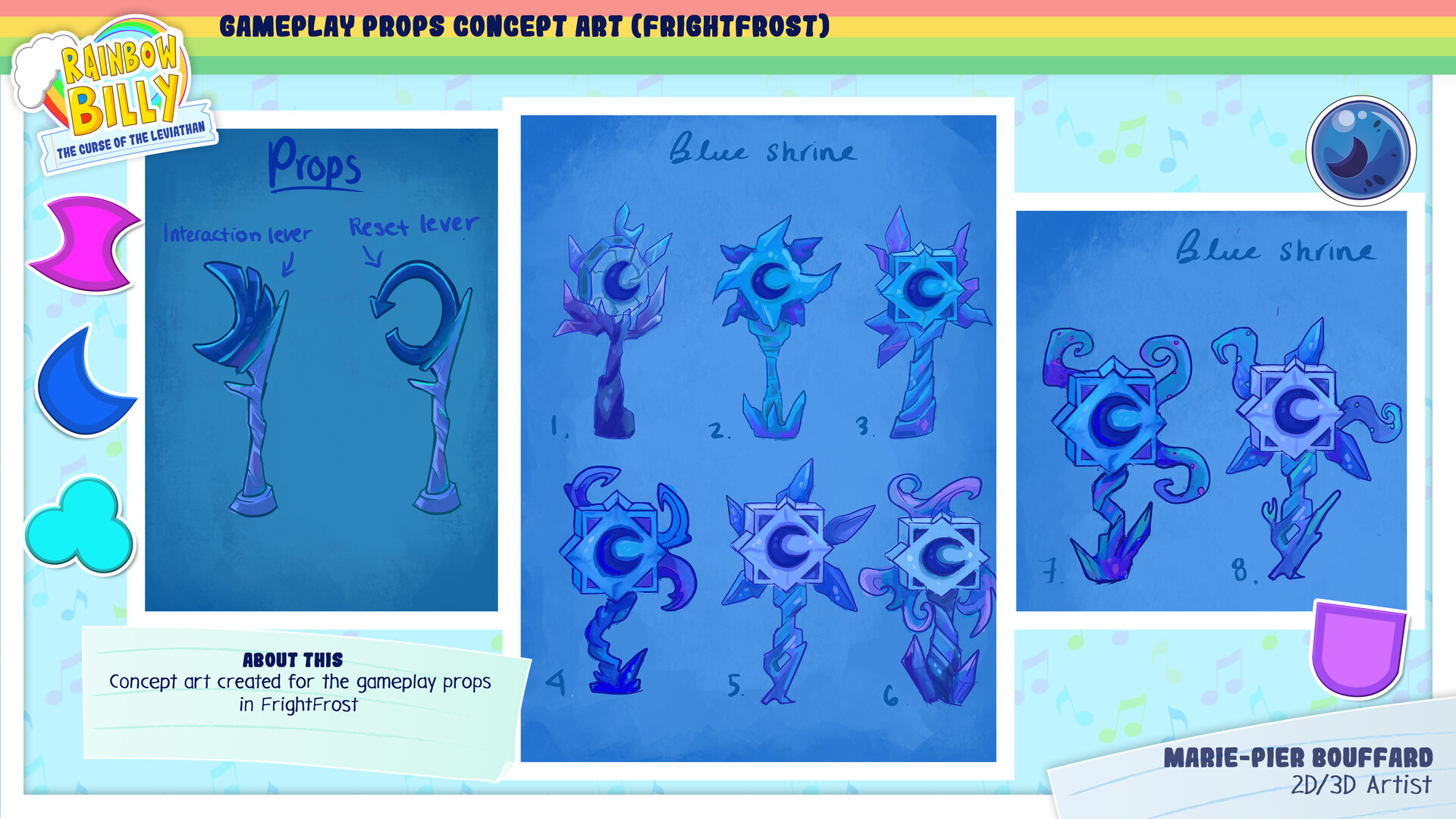 Marie-Pier Bouffard - Props Concept art in Rainbow Billy