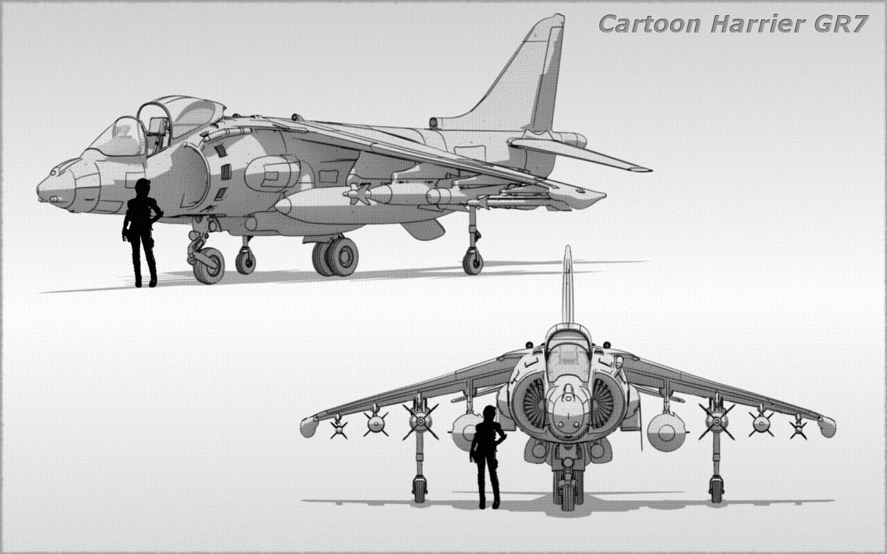 ArtStation - Harrier plane