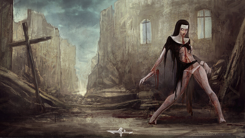 ArtStation - Zombie Nun