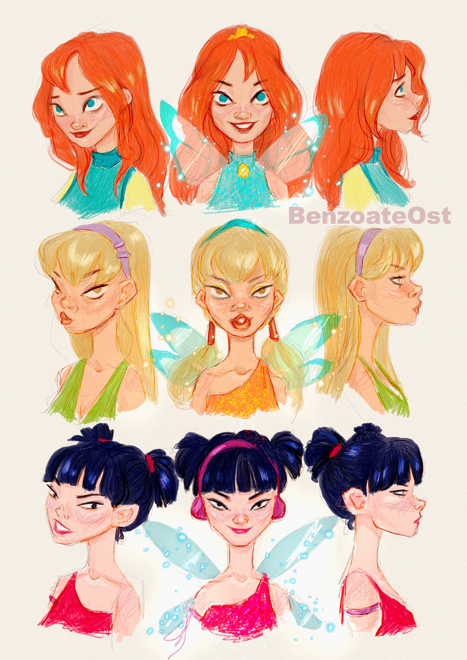 Jules Gudkova - "Winx Club" facial expressions