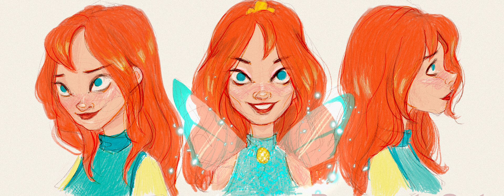 Jules Gudkova - "Winx Club" facial expressions