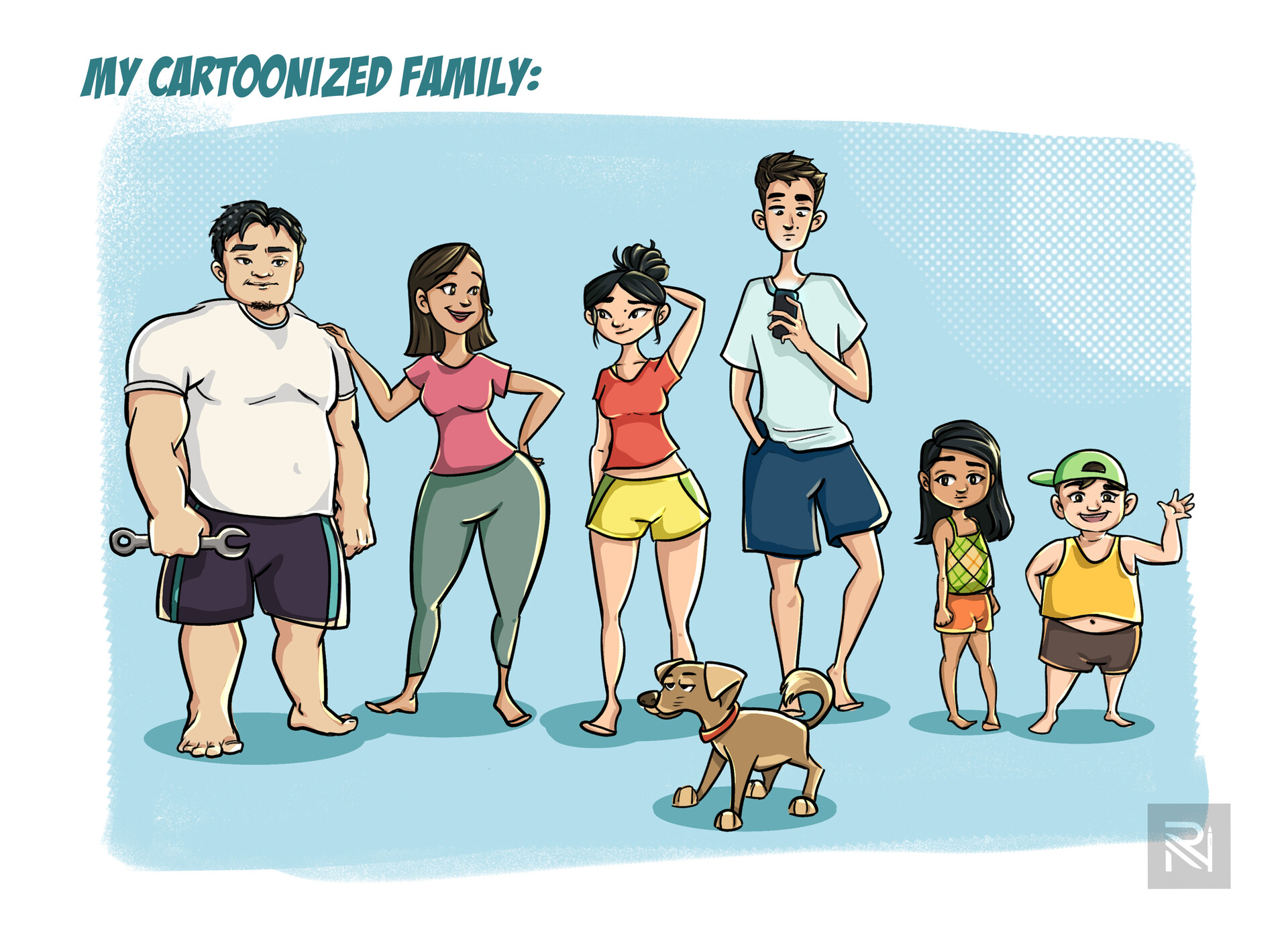 ArtStation - [OC] My Cartoonized Family