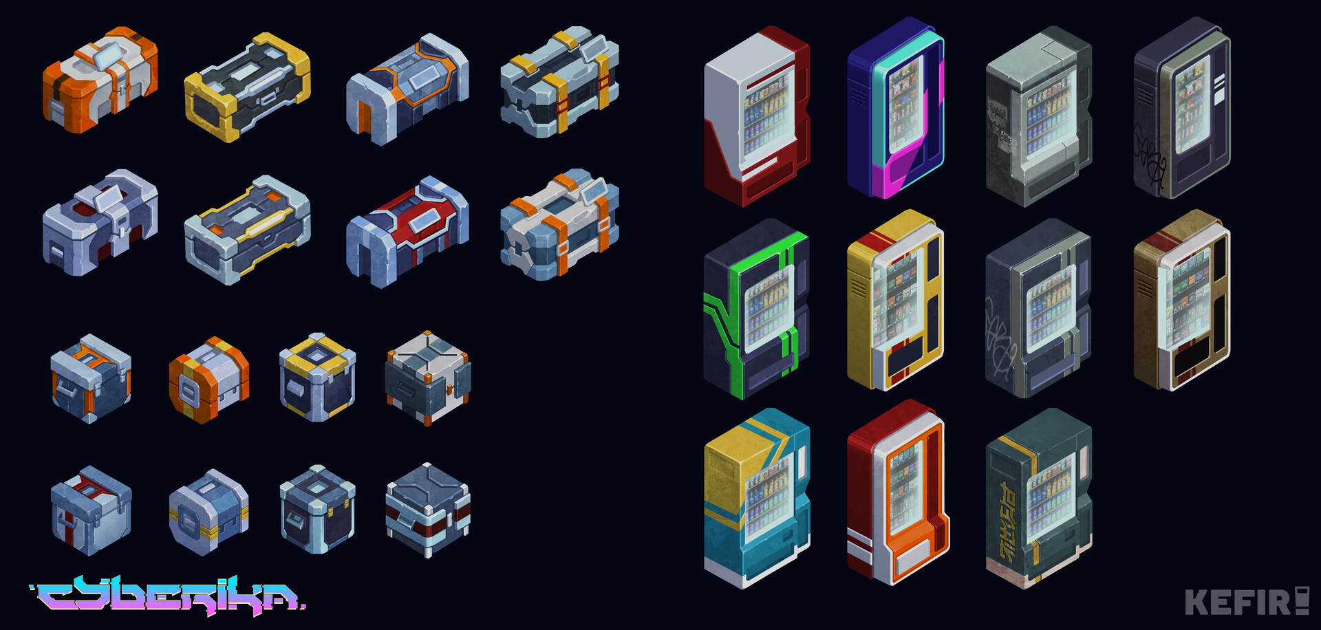 ArtStation - Cyberika props and buildings