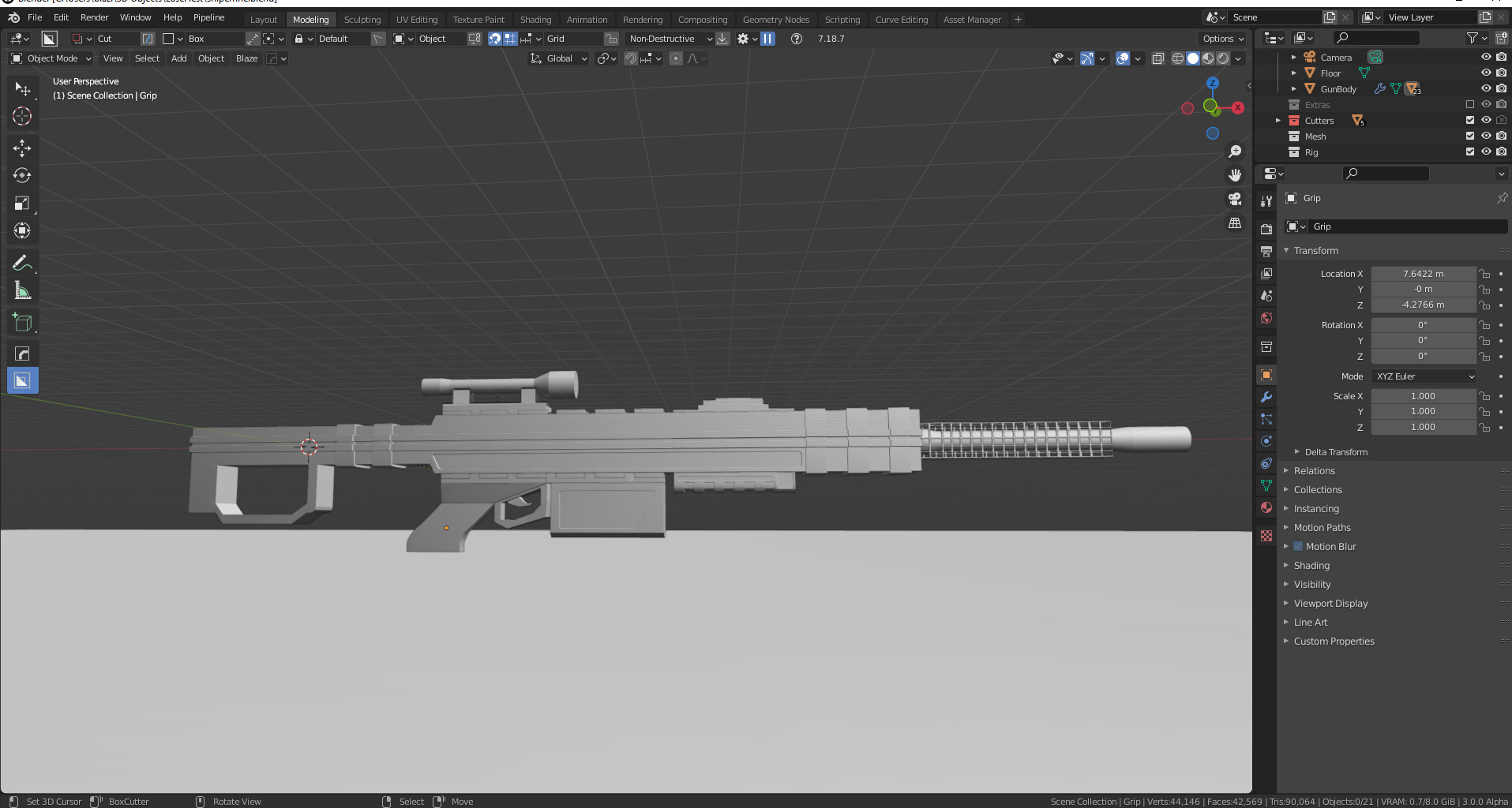 Matthew M - Sniper Rifle with Pastel Pink Colors