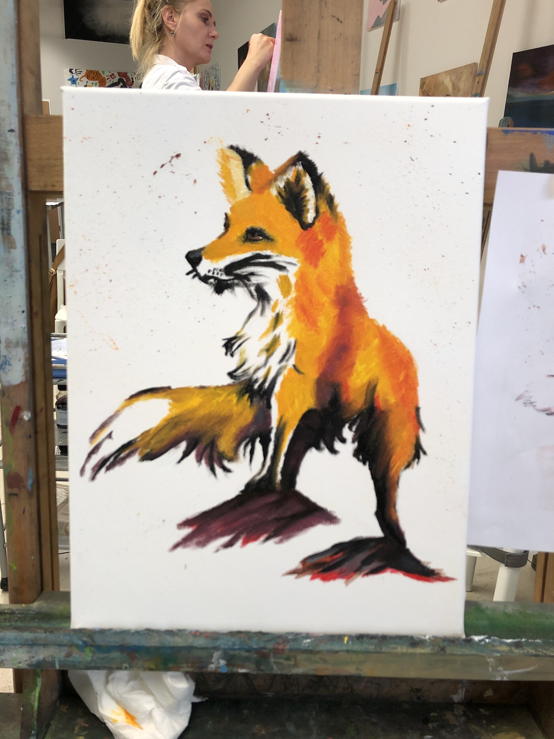 ArtStation - Fox oil painting