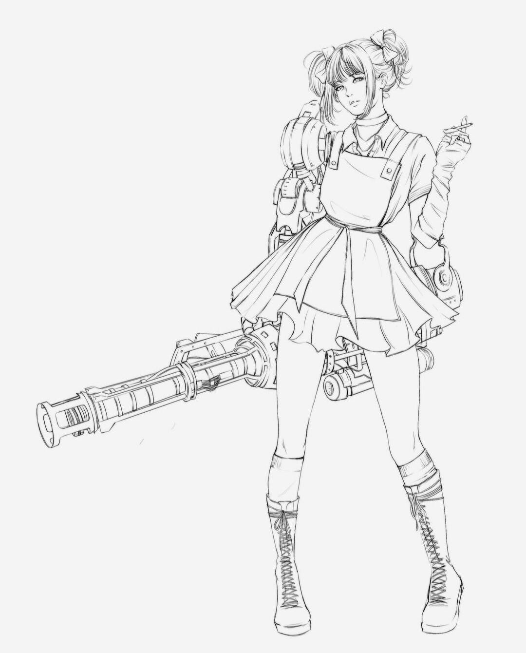 ArtStation - girl with gun
