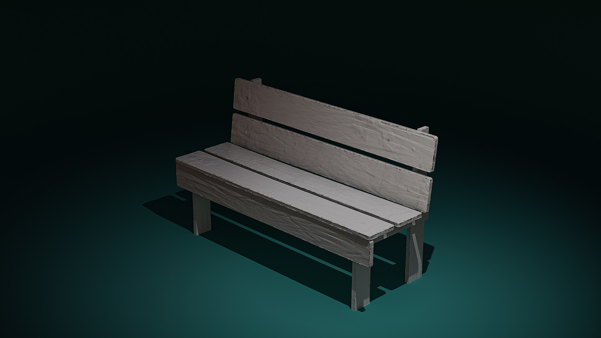 ArtStation - Outdoor wooden bench