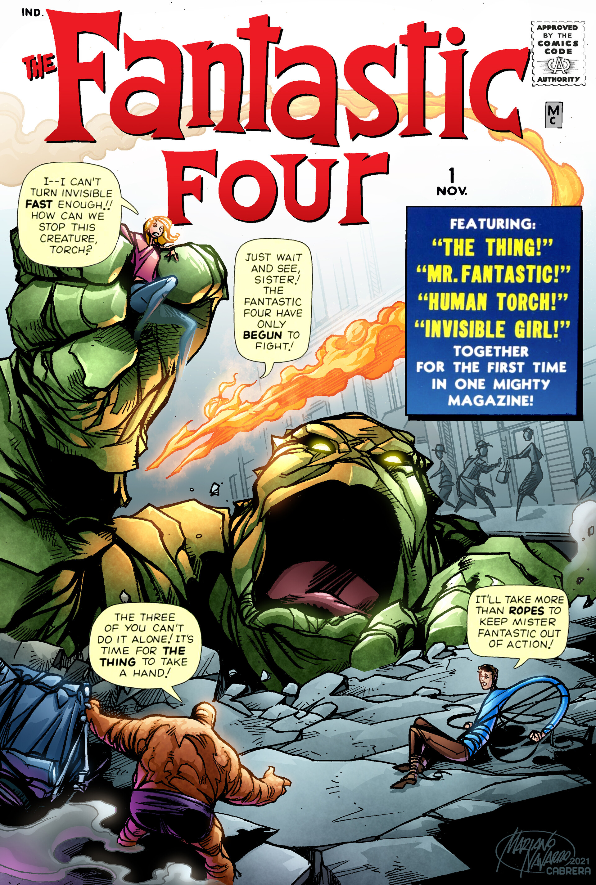 Hernan Cabrera - Fantastic Four 60 anniversary comic cover remake