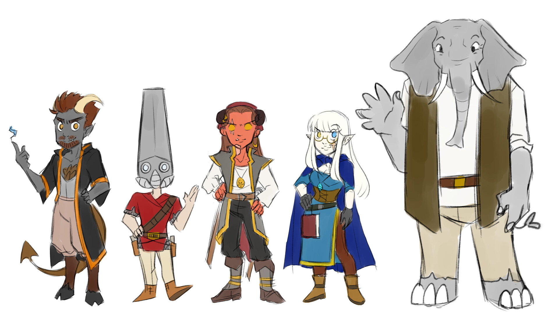 ArtStation - CoS D&D Party Lineup