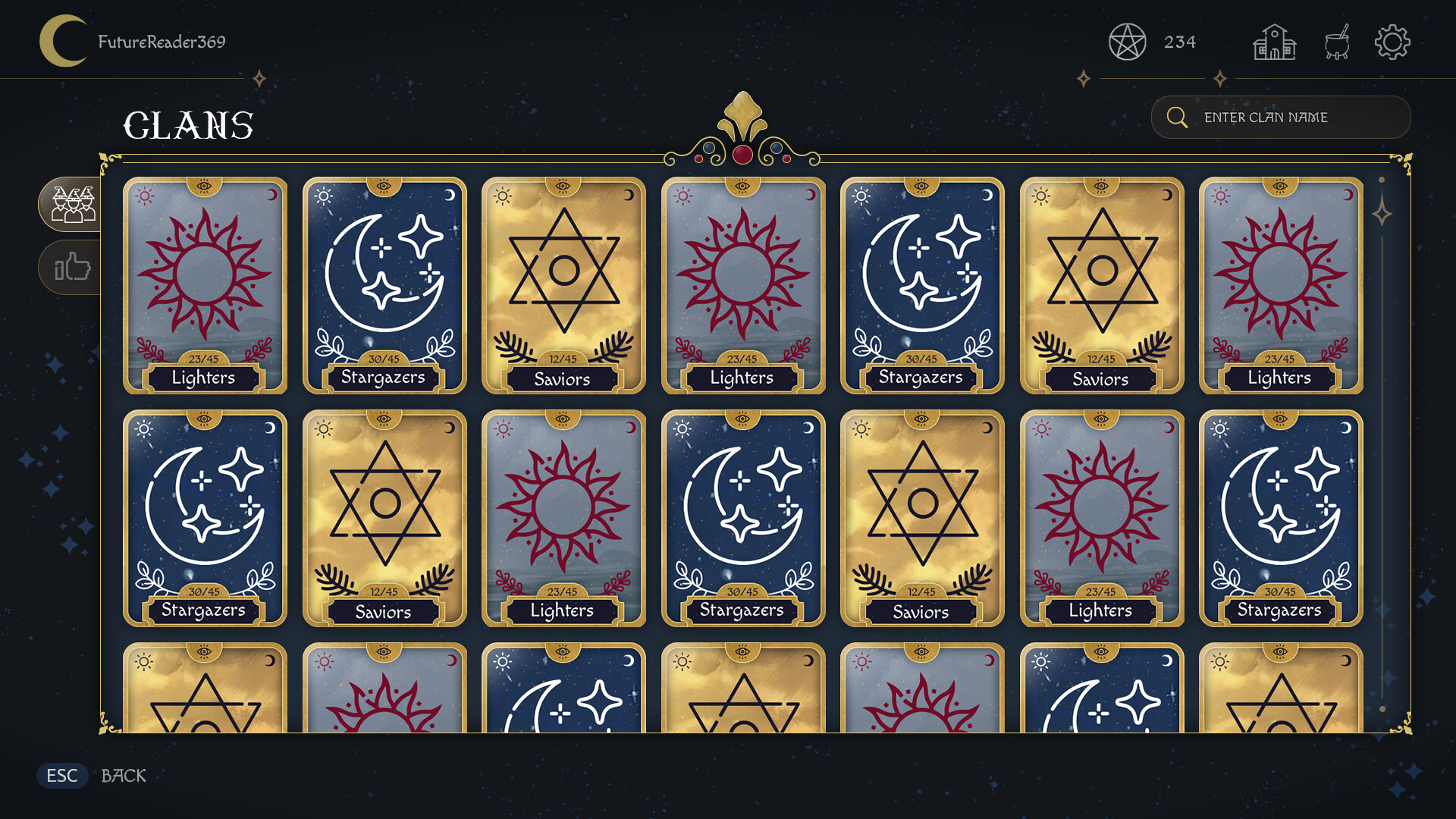 ArtStation - Tarot - Game UX/UI Concept