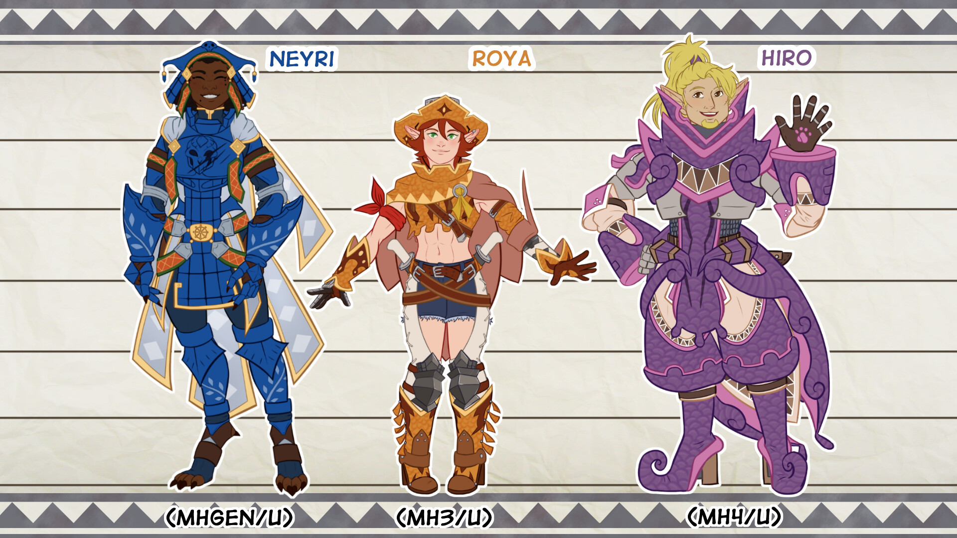 Taylor TheFeaux - Monster Hunter Original Character Concept - Hiro