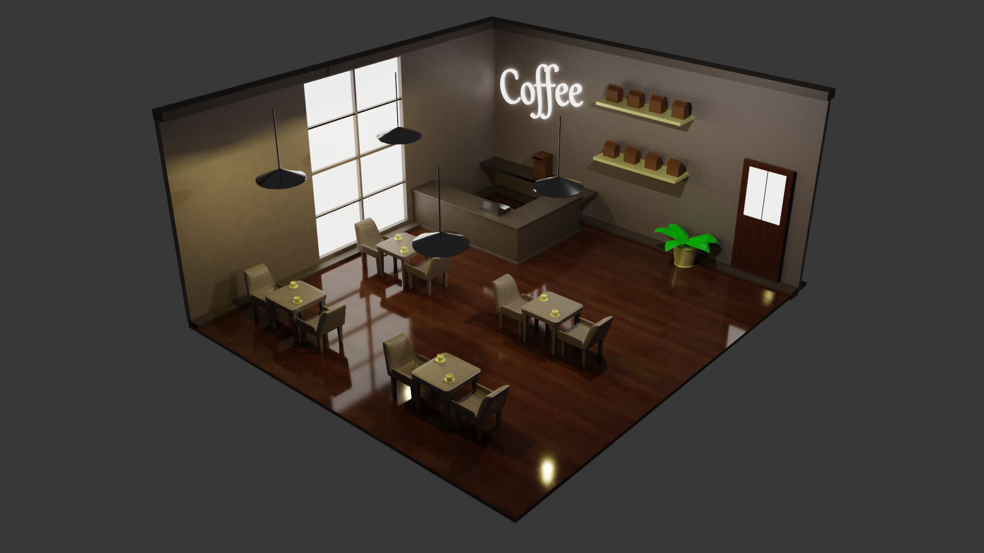 ArtStation - Isometric Coffee Shop