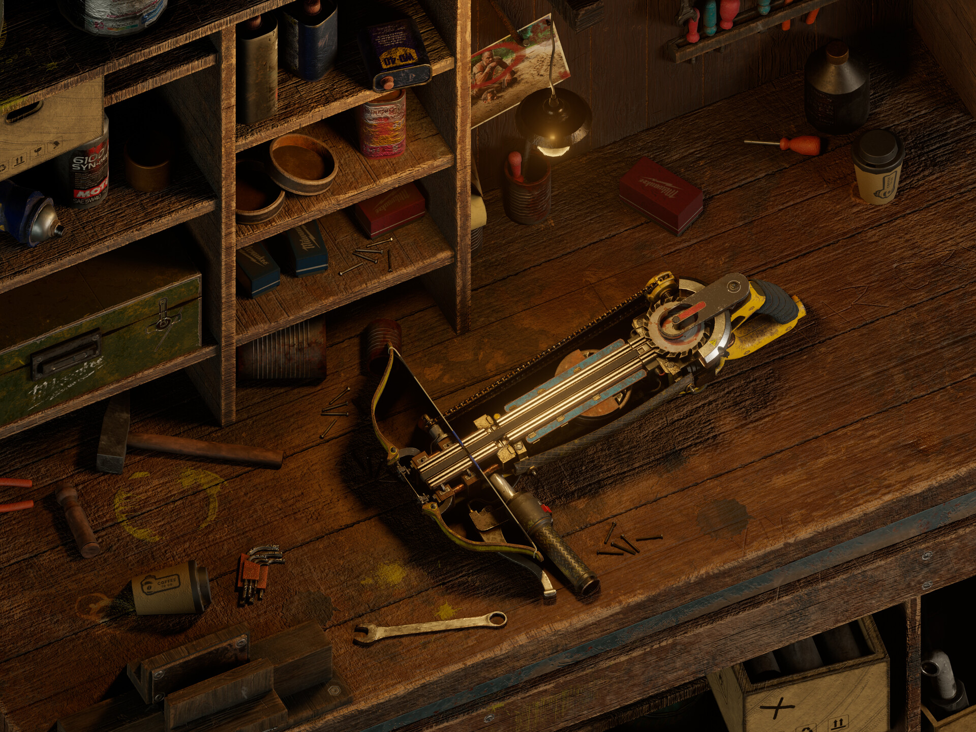 Mikhail Anikeev - Fan Art Saw Launchers Far Cry: New Dawn and workbench ...