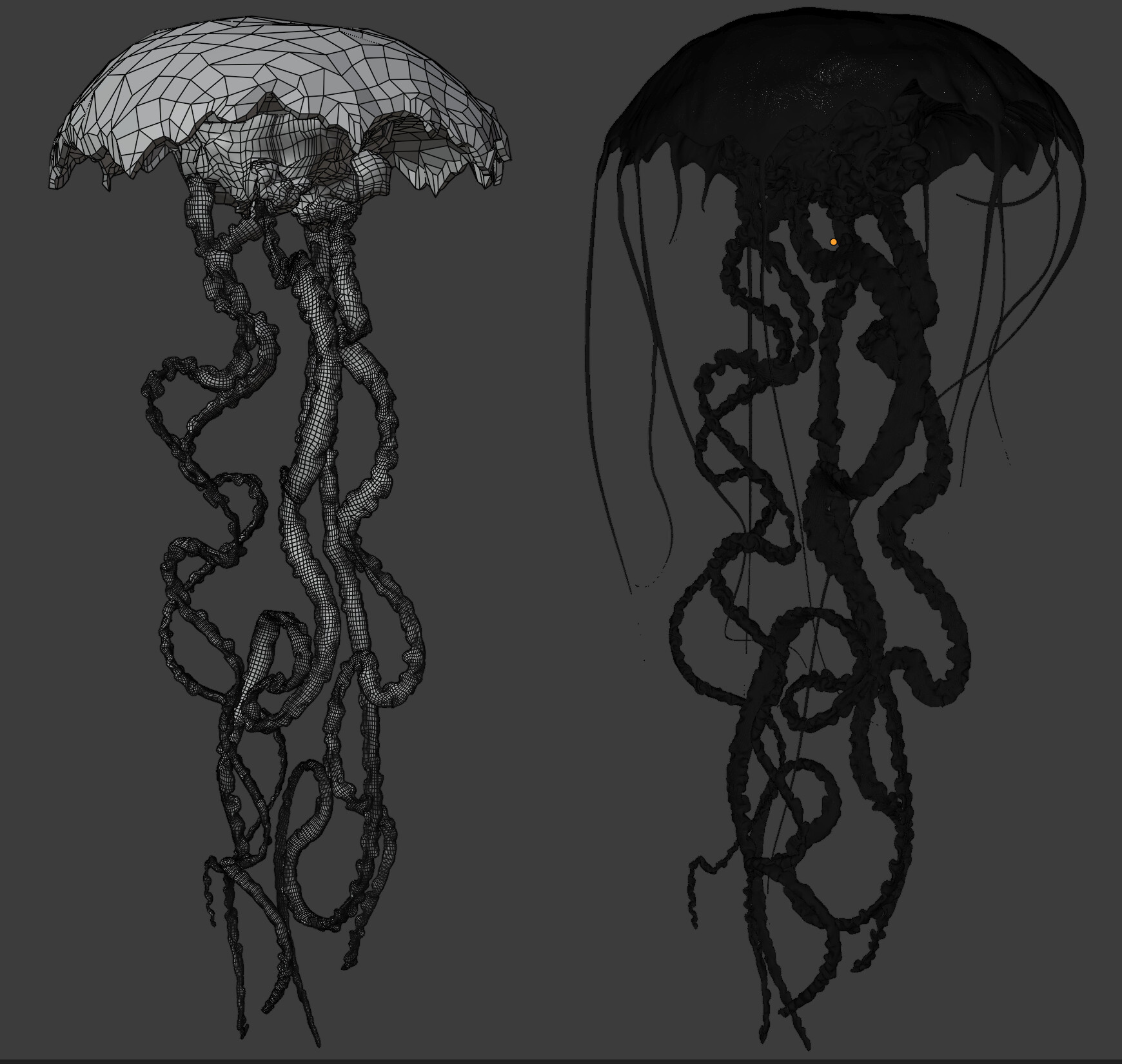 how to draw 3d jellyfish