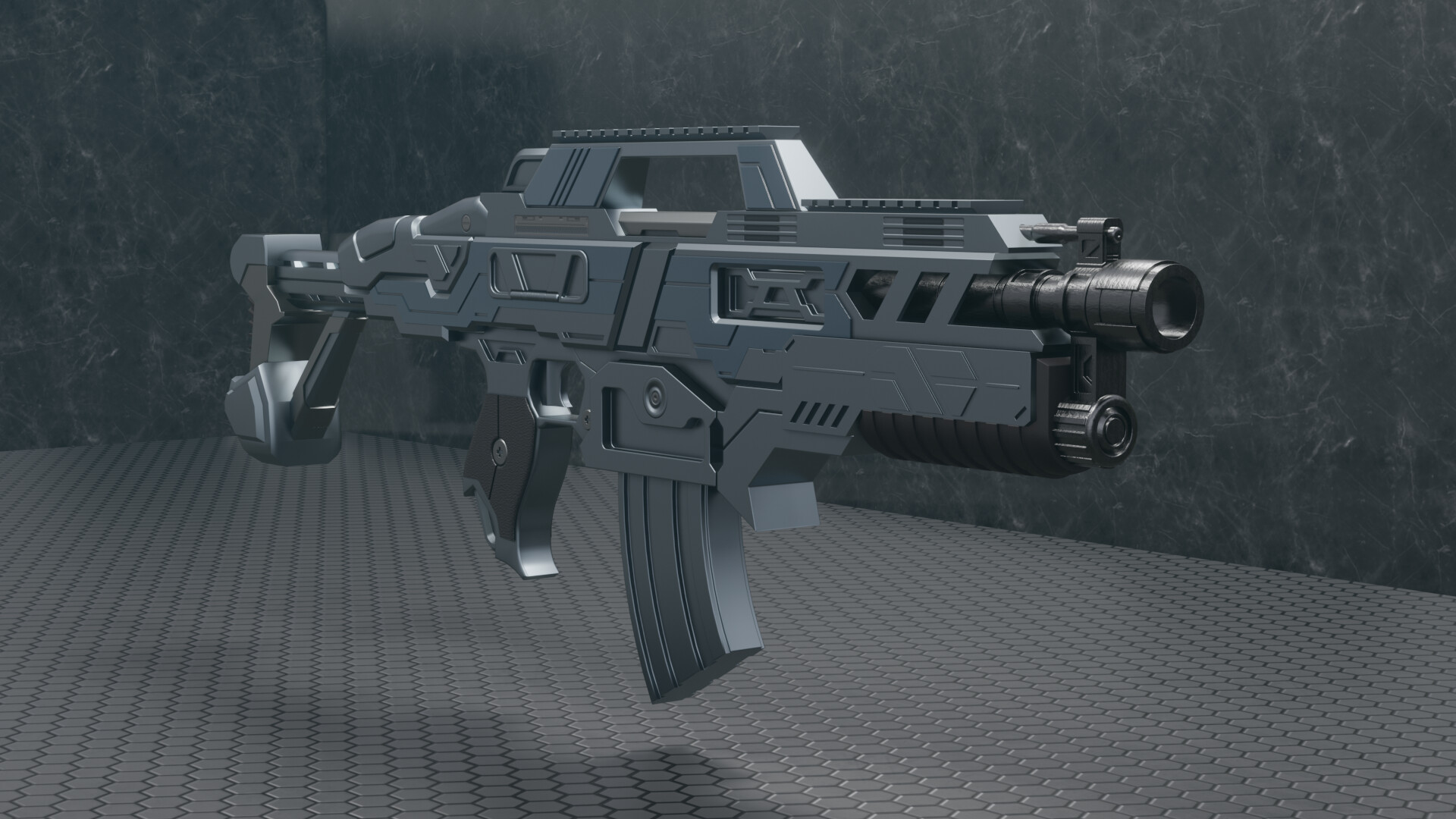 ArtStation - Futuristic Sci-Fi Carbine Rifle