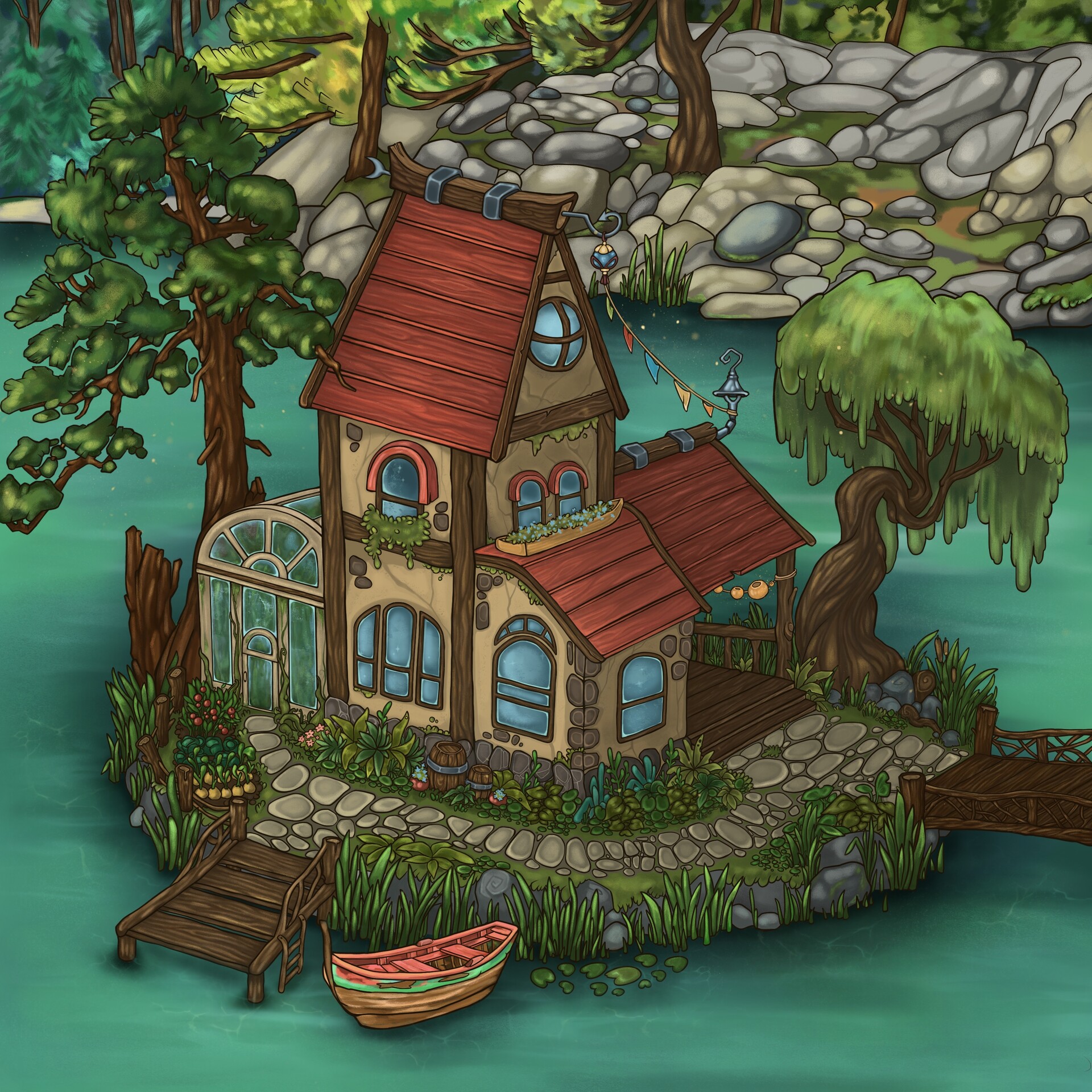 ArtStation - River house