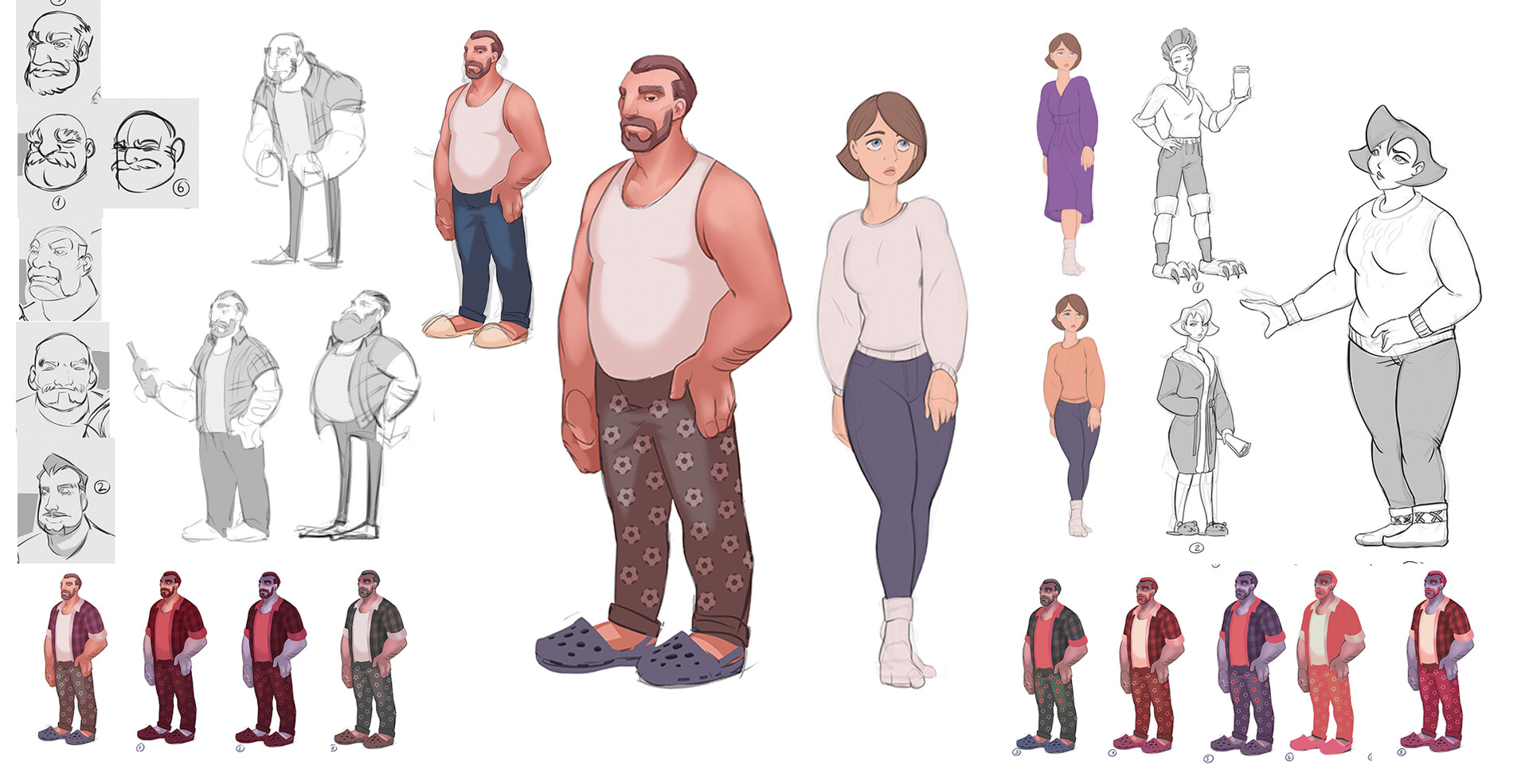 ArtStation - Concept characters, comics and icon for Angry Dad game ...