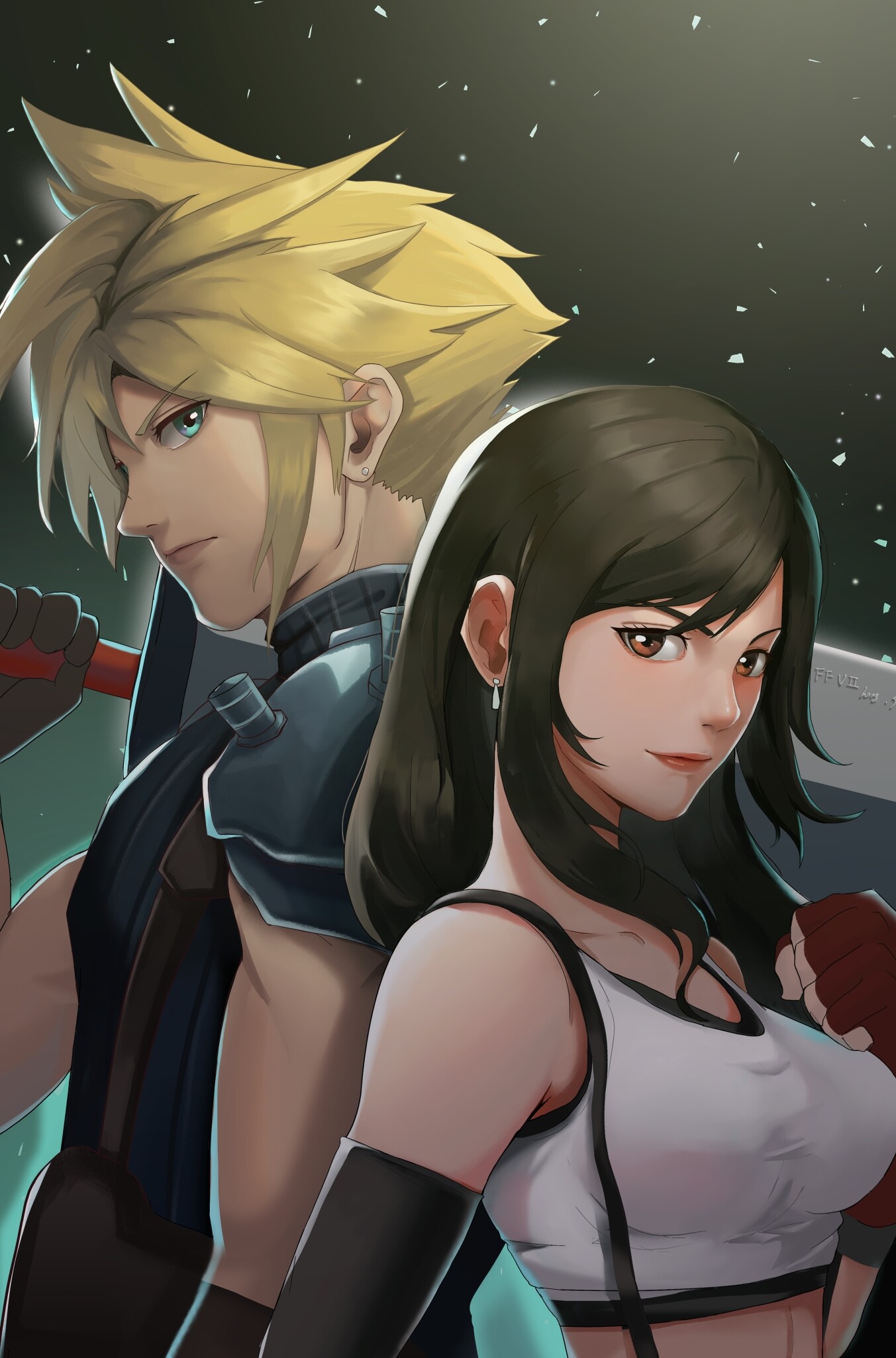 ArtStation - ff7 cloud、tifa