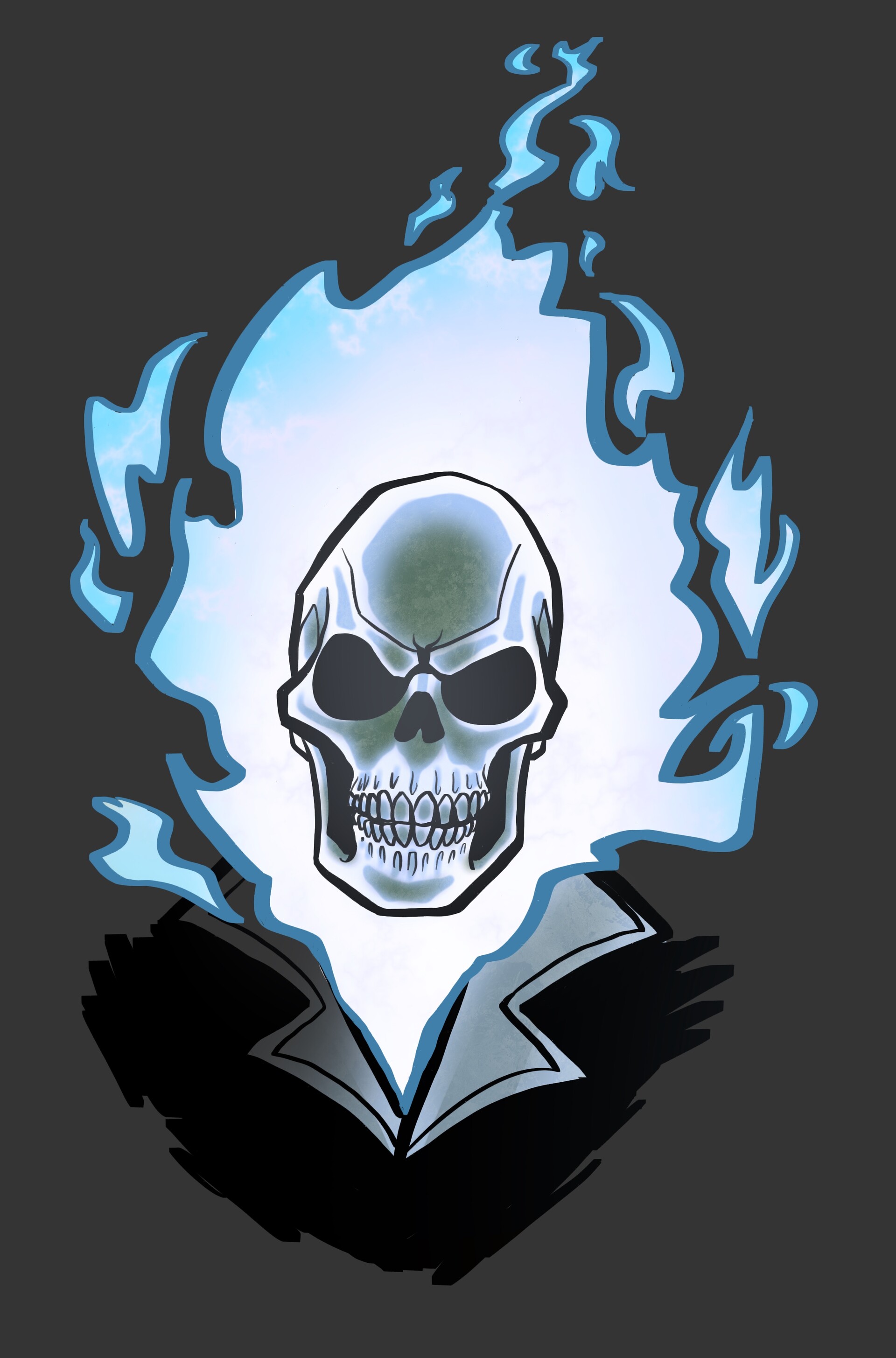 Ghost Rider Skull Drawings