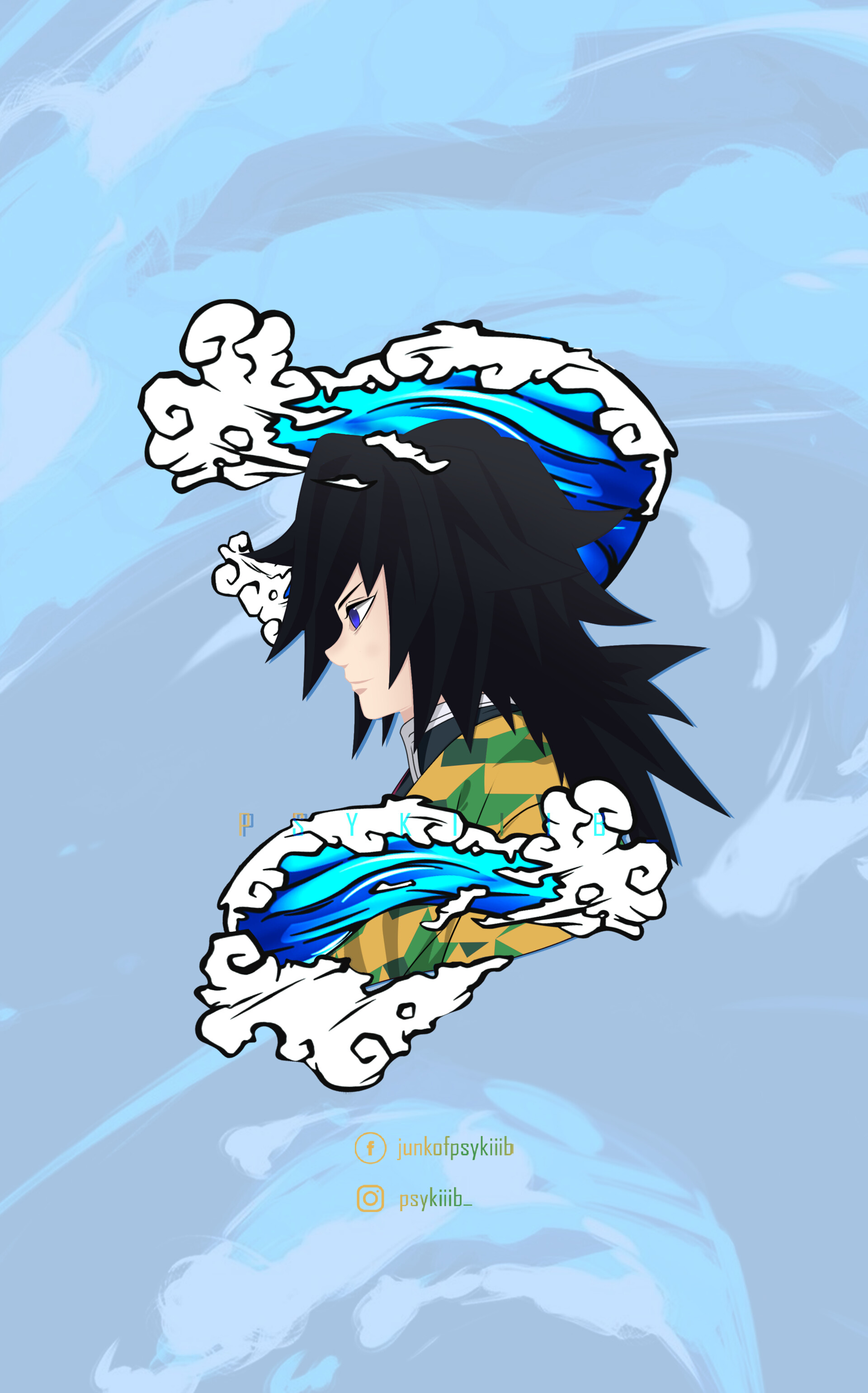 ArtStation - Giyu Tomioka || Side Profile