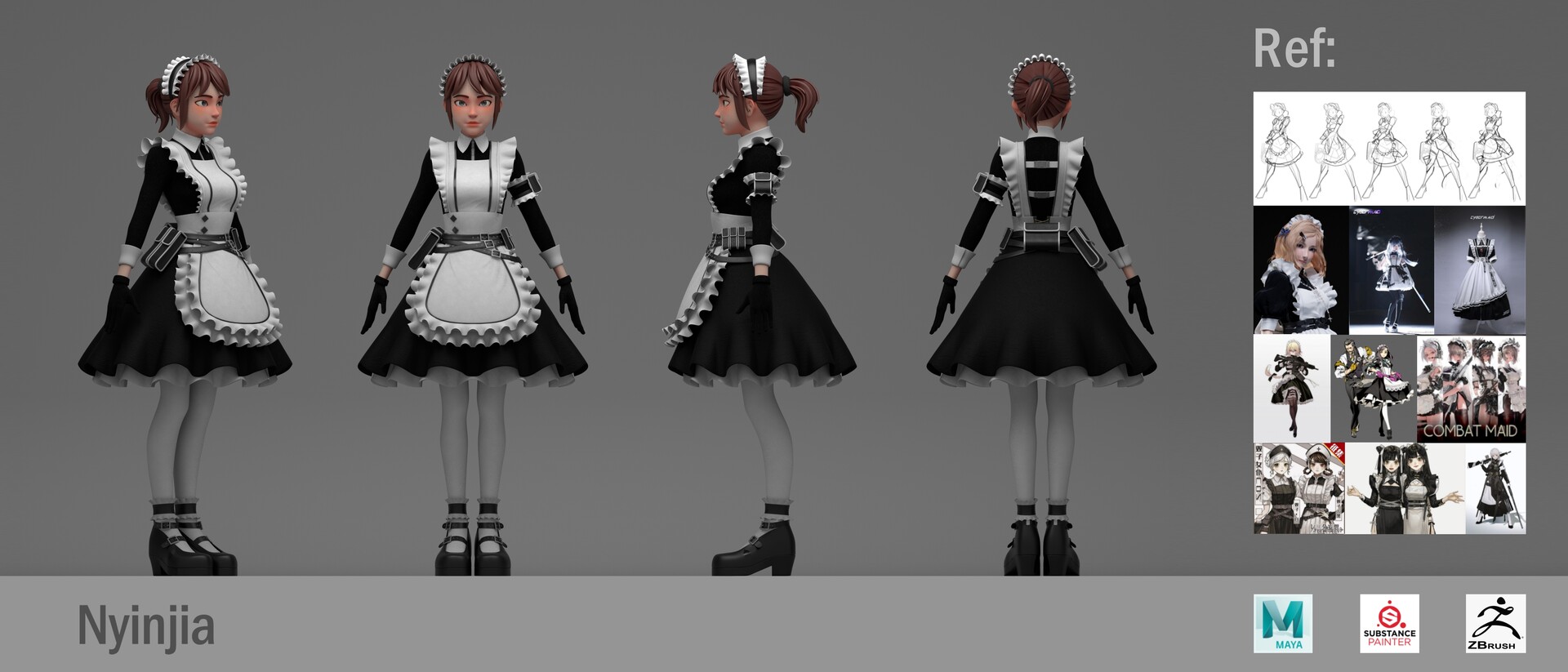 ArtStation - 3D Battle Maid