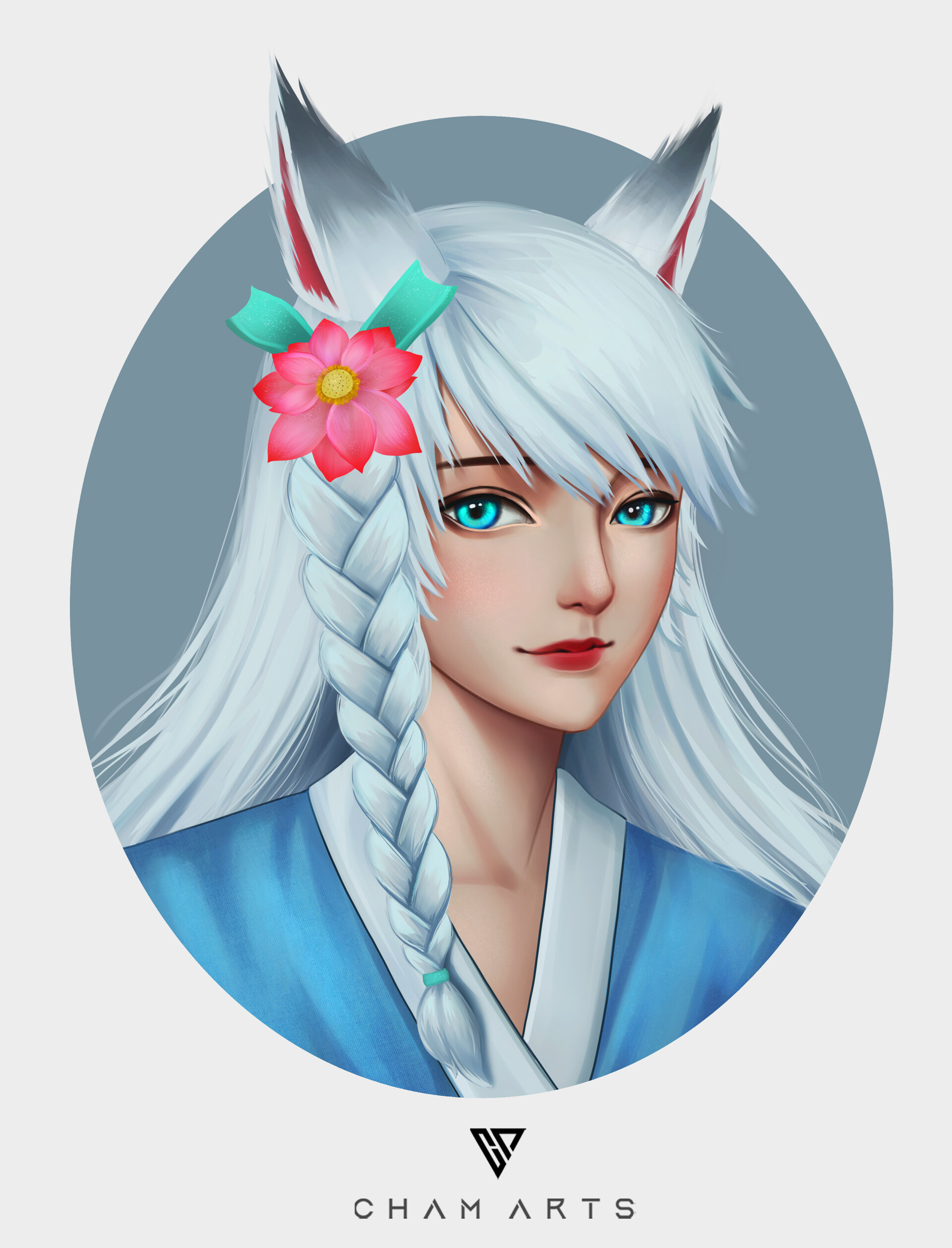ArtStation - Commission: Kitsune Gir