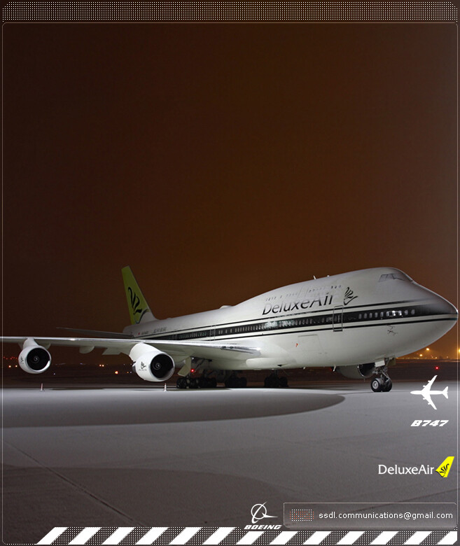 ArtStation - DeluxeAir Boeing 747 Livery concept