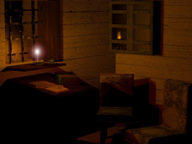 ArtStation - night light study table