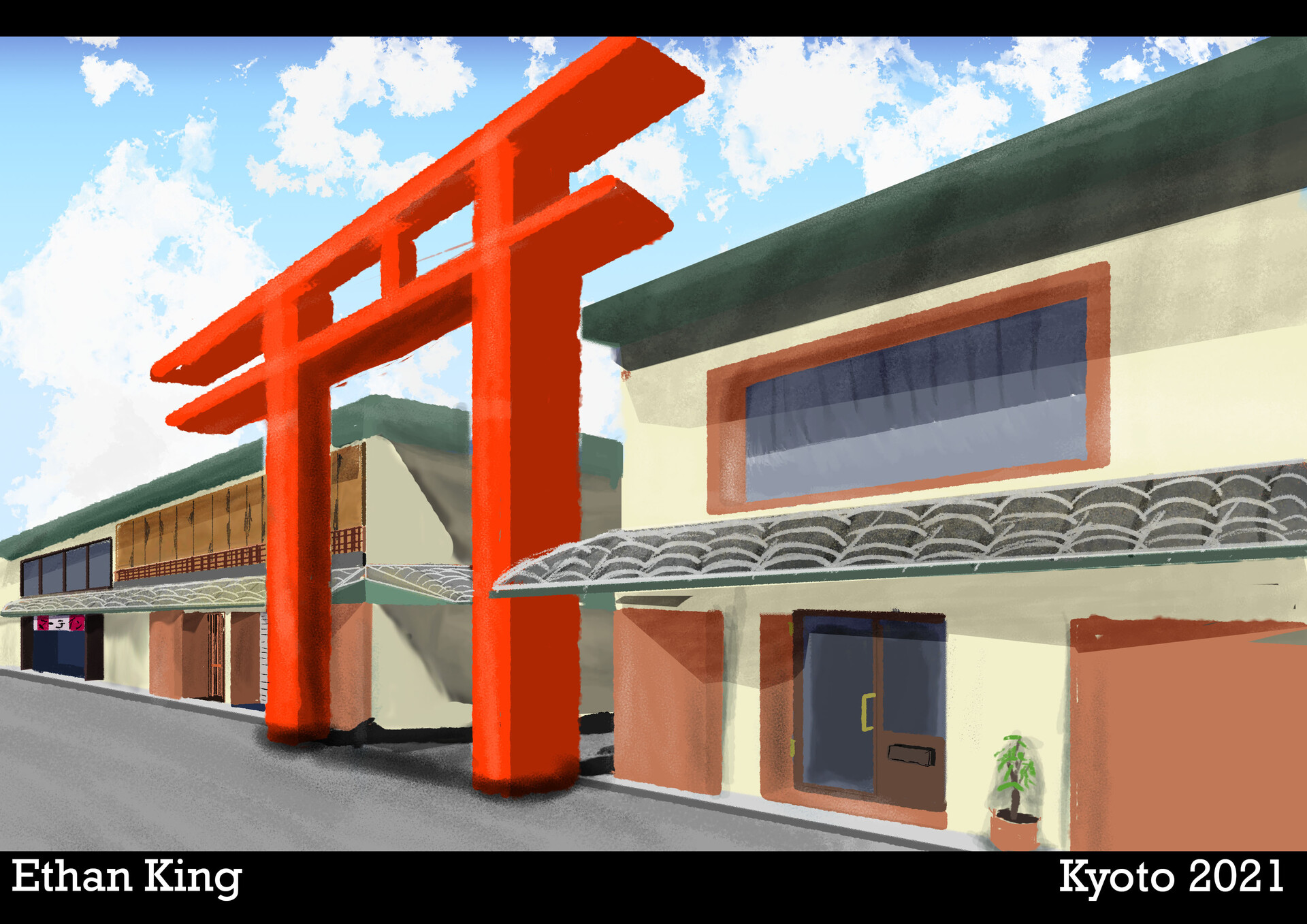 ArtStation - City Street Project - Kyoto