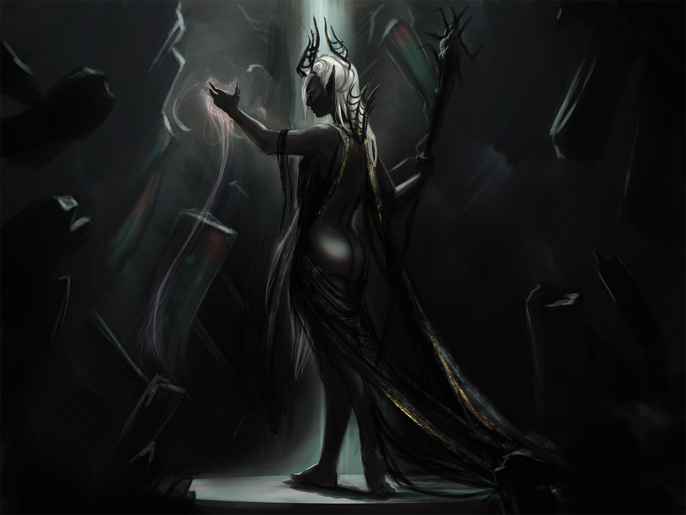 ArtStation - Drow Cavern Singer