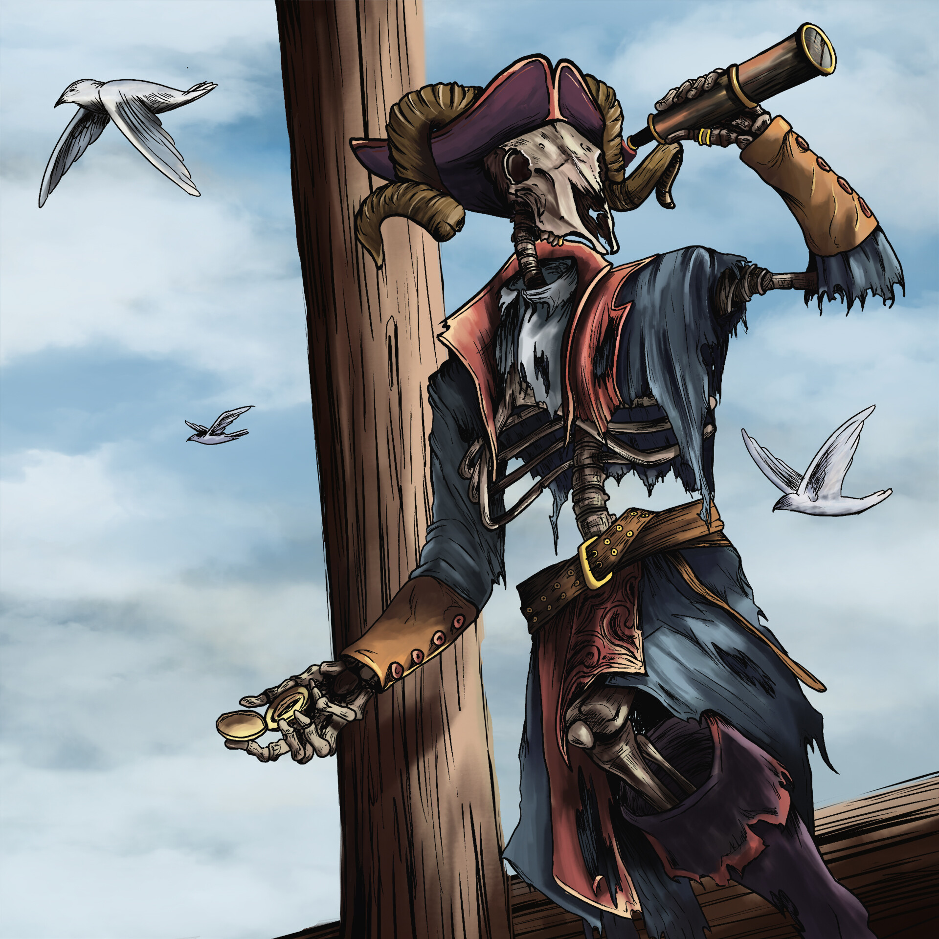 ArtStation - Pirate Skeleton, Alejandro Doñoro