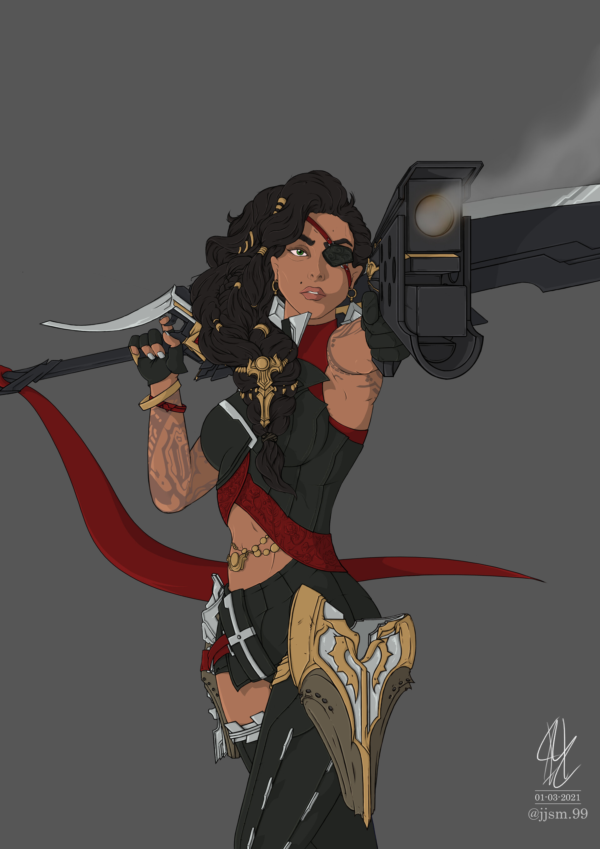 Jota - Samira - League Of Legends - FanArt