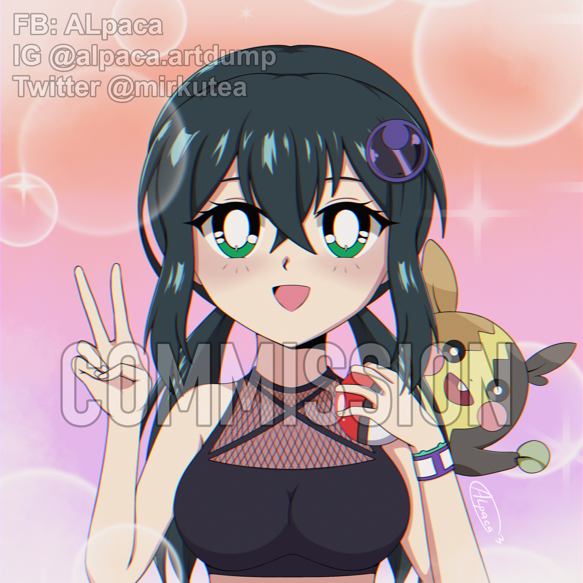 ArtStation - Pokemon OC Retro/90's anime style bust